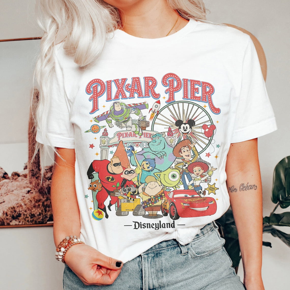 Vintage Pixar Pier Disneyland T-Shirt, Disneyland Pixar Fest 2024 Shirt ...