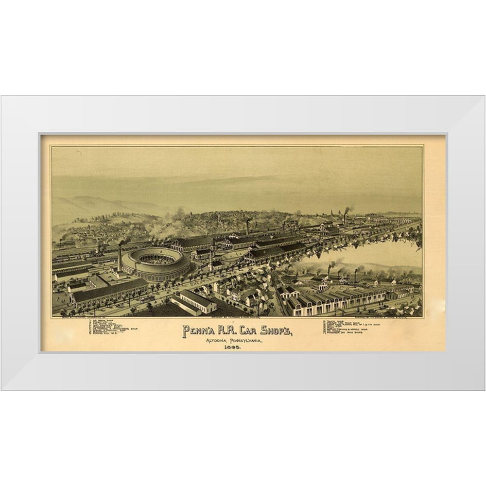 Vintage Places 14x9 White Modern Wood Framed Museum Art Print Titled ...