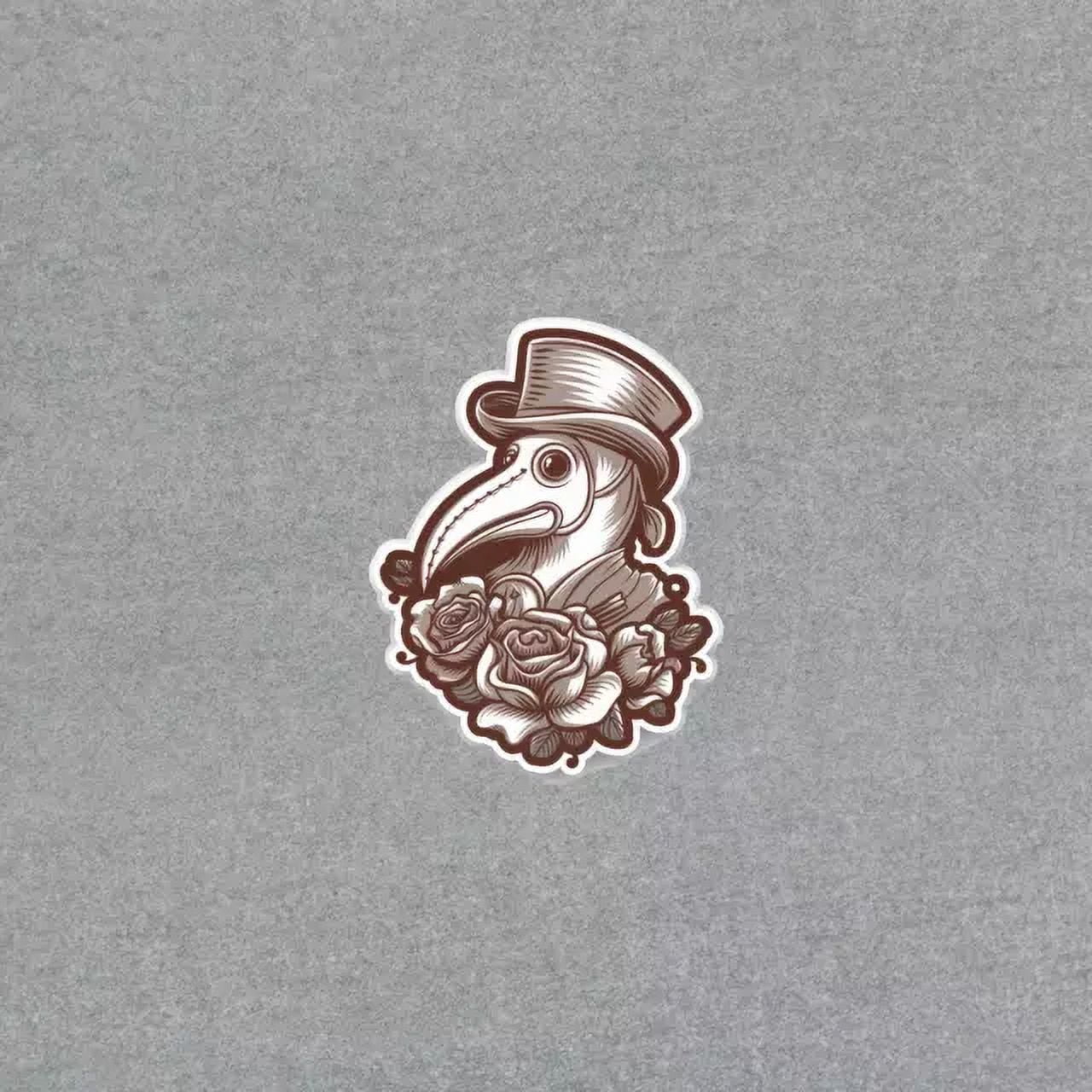 Vintage Plague Doctor Sticker - Gothic Steampunk Art Decal For Laptops ...
