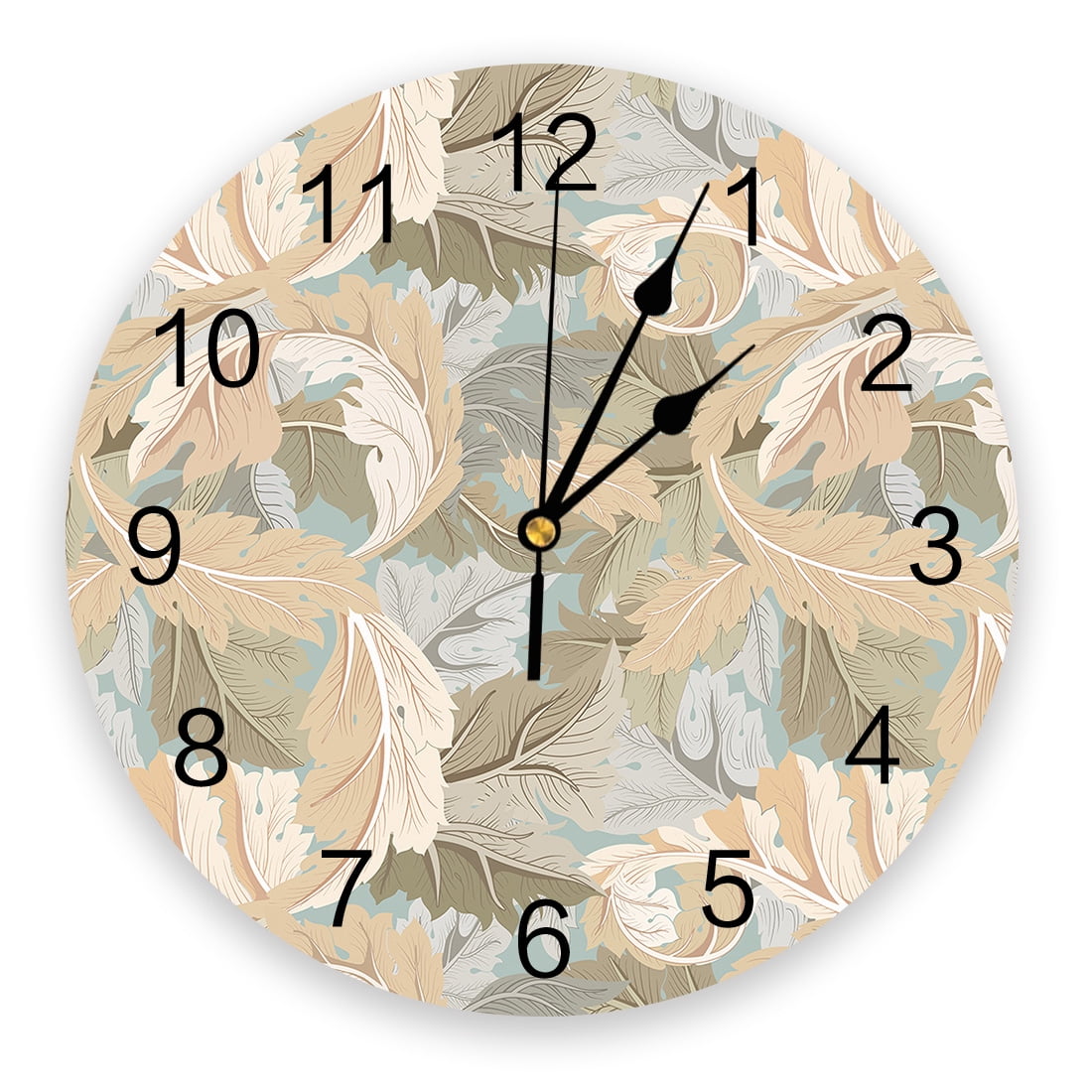 Vintage Plant Flower 3D Wall Clock Modern Design Brief Living Room ...