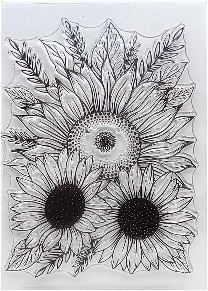 Vintage Plants Flowers Clear Stamp, Sovob Flowers Clear Silicon Stamp ...