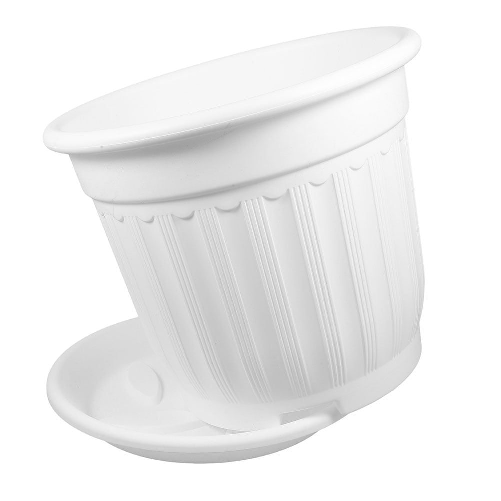 Roman Column Flower Pot Plastic Flowerpot Vase Desktop Base White ...