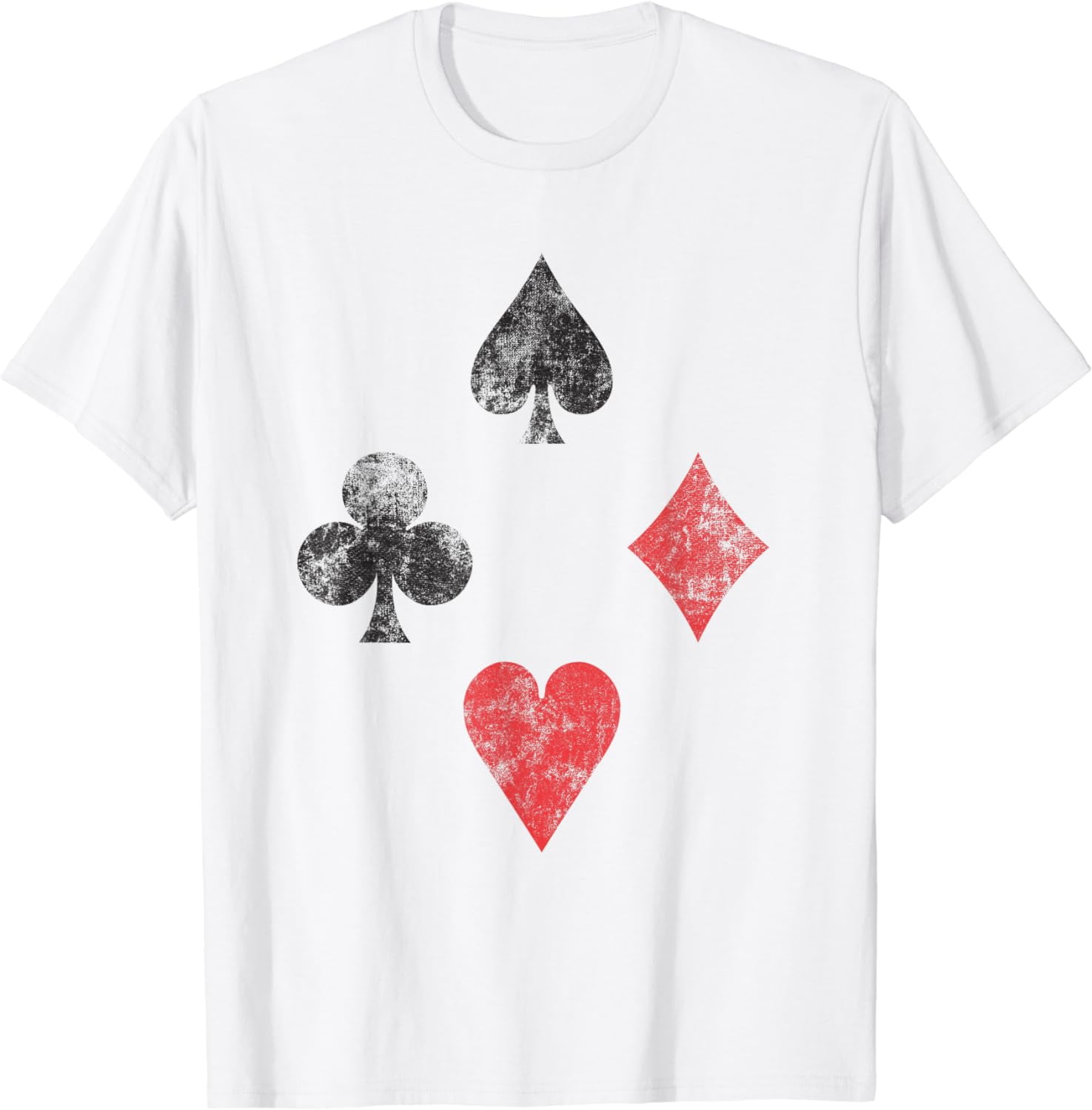 Vintage Playing Card Suits, Spades, Hearts, Diamonds, Clubs T-Shirt ...