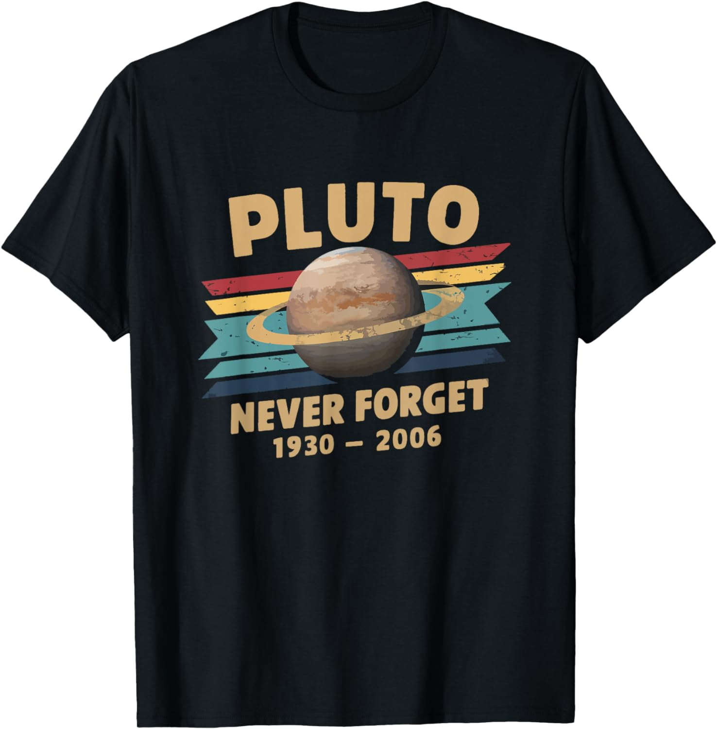 Vintage Pluto Never Forget Astronomy Astrophysics, Stargazing T-Shirt mens t hirt men，black ...