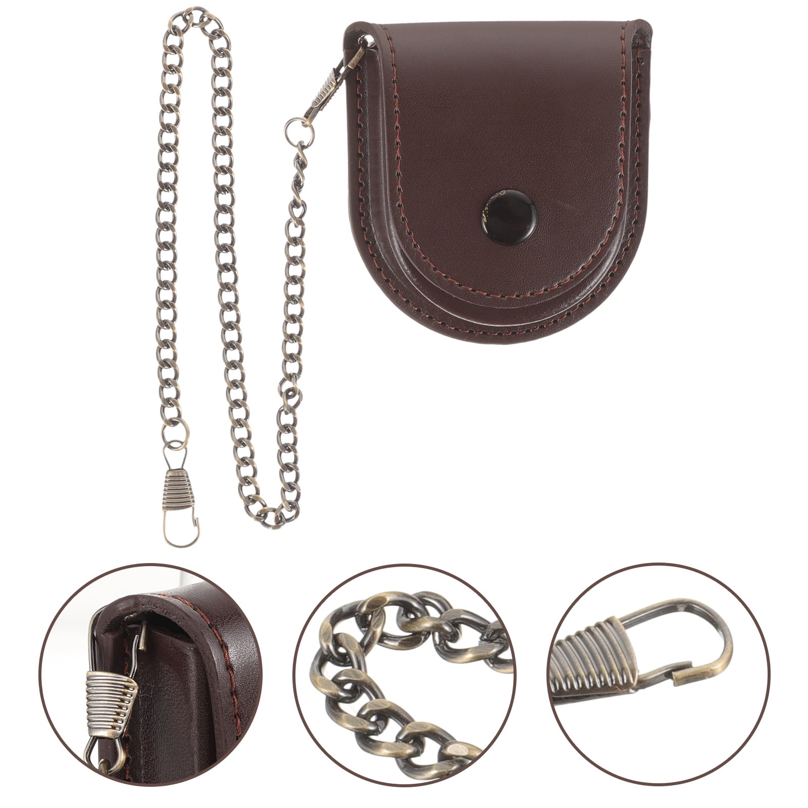 Retro Style Watch Storage Bag in Silver PU Material for Pocket Watches ...