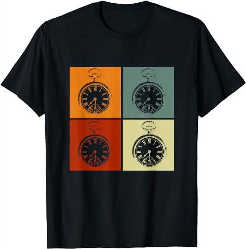 Vintage Pocket Watch Retro Clock 70s Lovers T-Shirt - Walmart.com