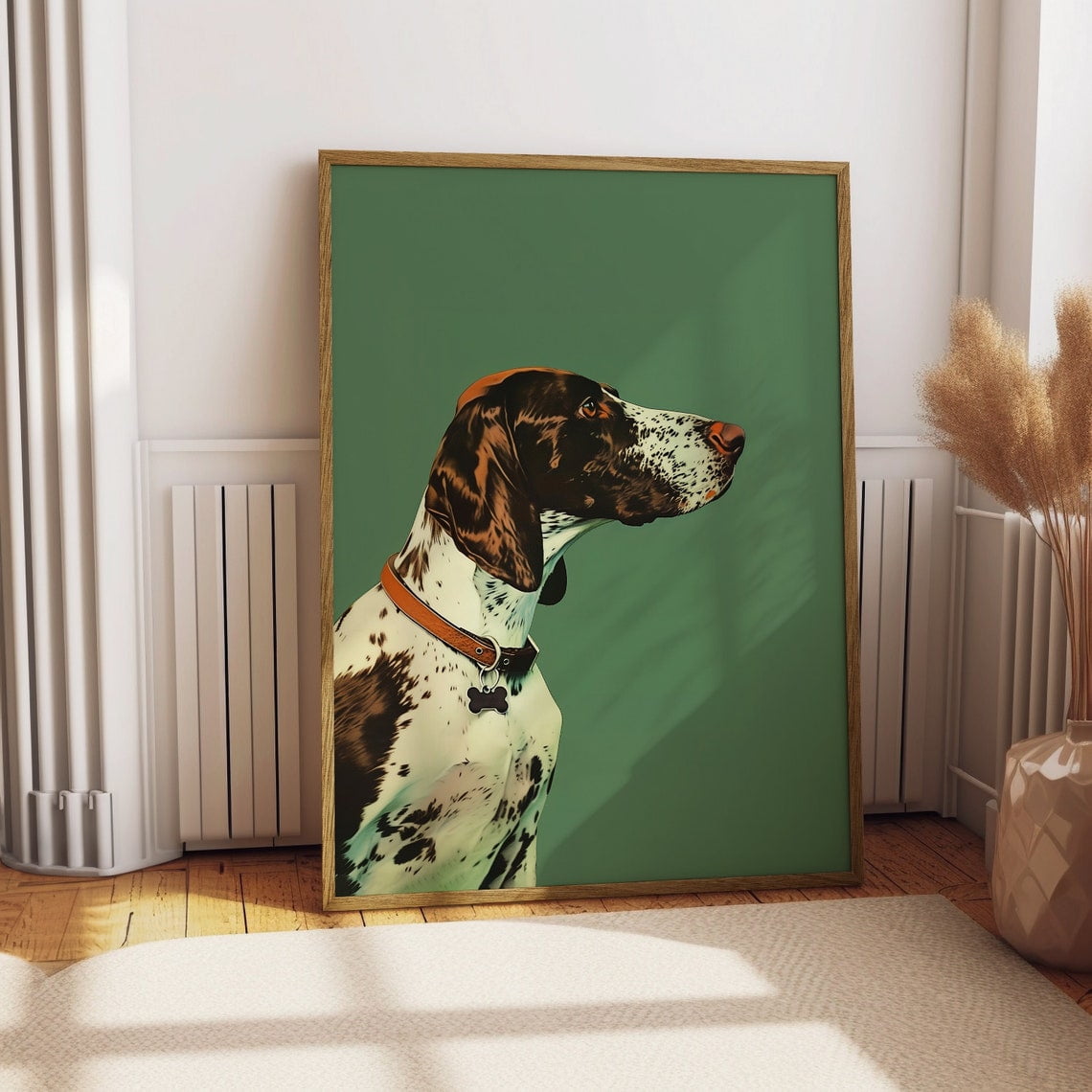 Vintage Pointer Dog Print Retro Duck Hunting Poster Outdoors Poster ...