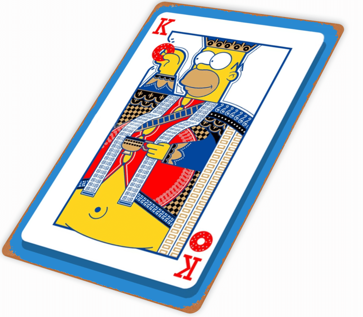 Vintage Poker Poster Metal Sign Homer Simpson Drinking Coffee Plaque ...