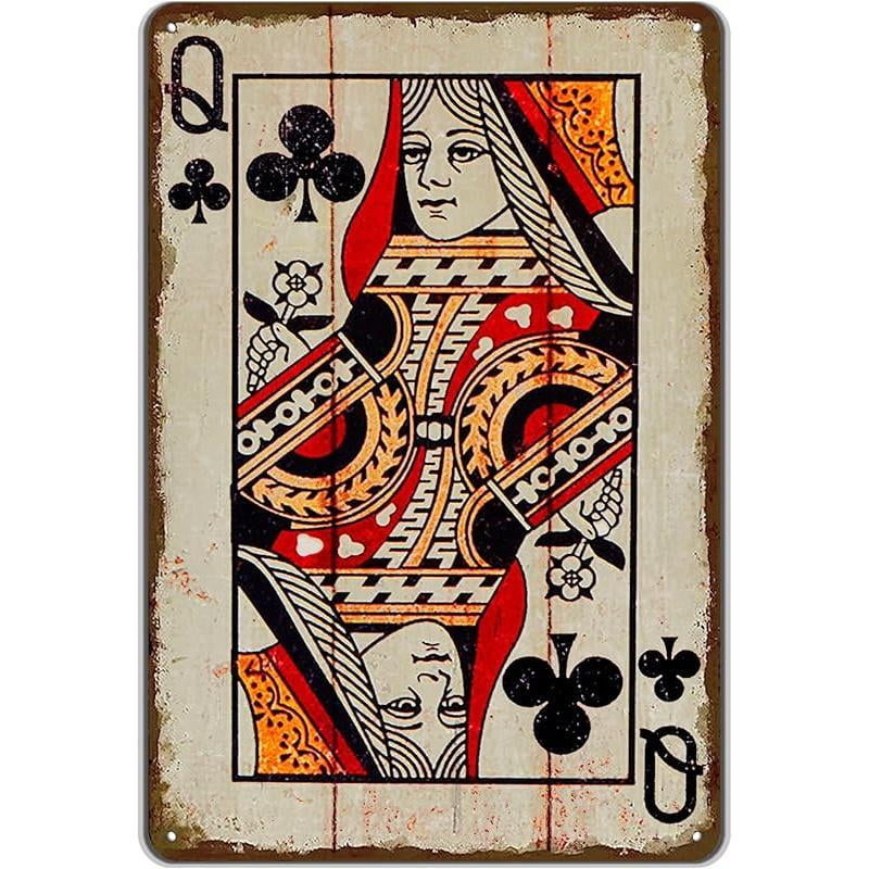 Vintage Poker Wall Decor Metal Sign Retro tin Sign Wall Decorative ...