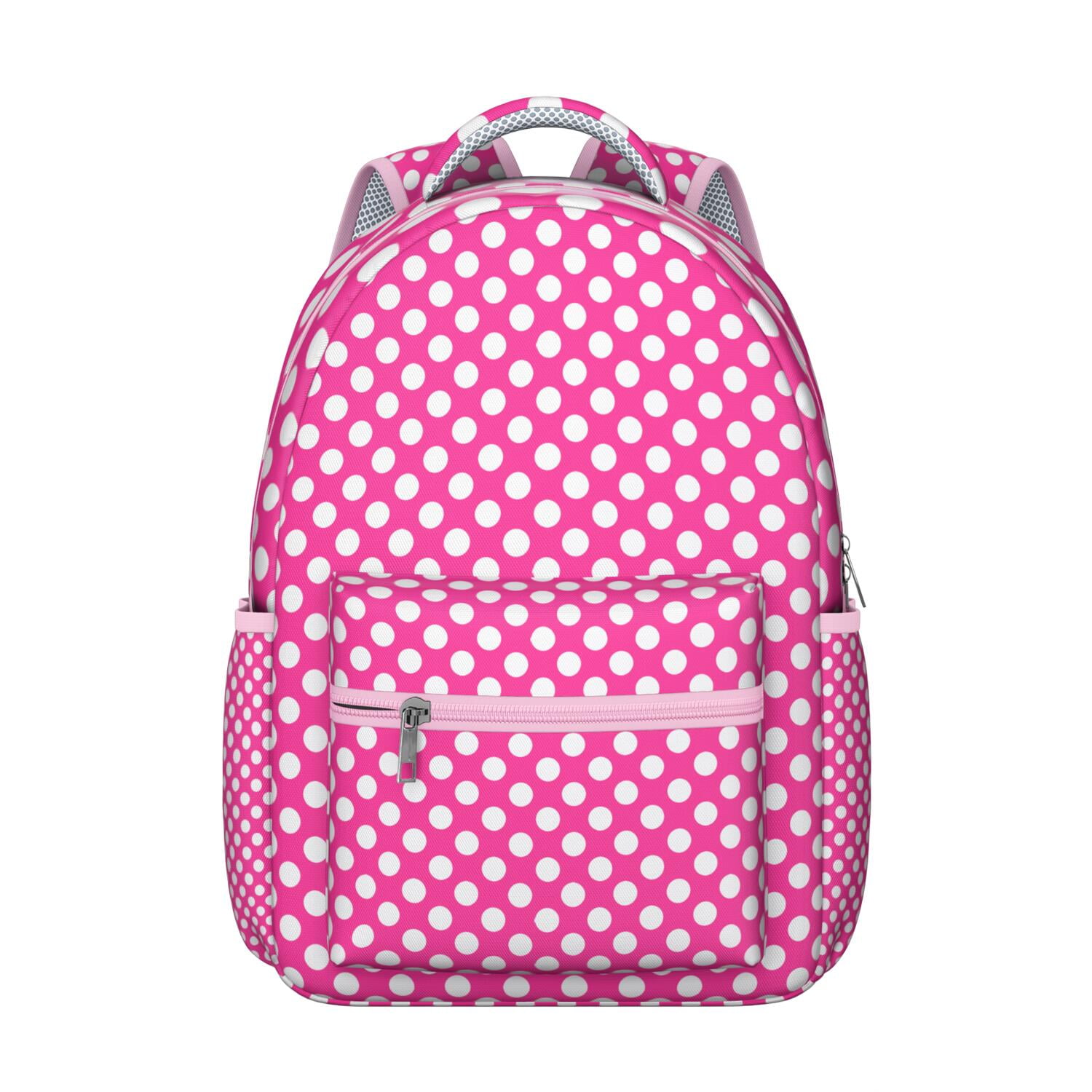 Vintage Polka Dot Backpack Classic Black and White Polka Dot School Bag ...