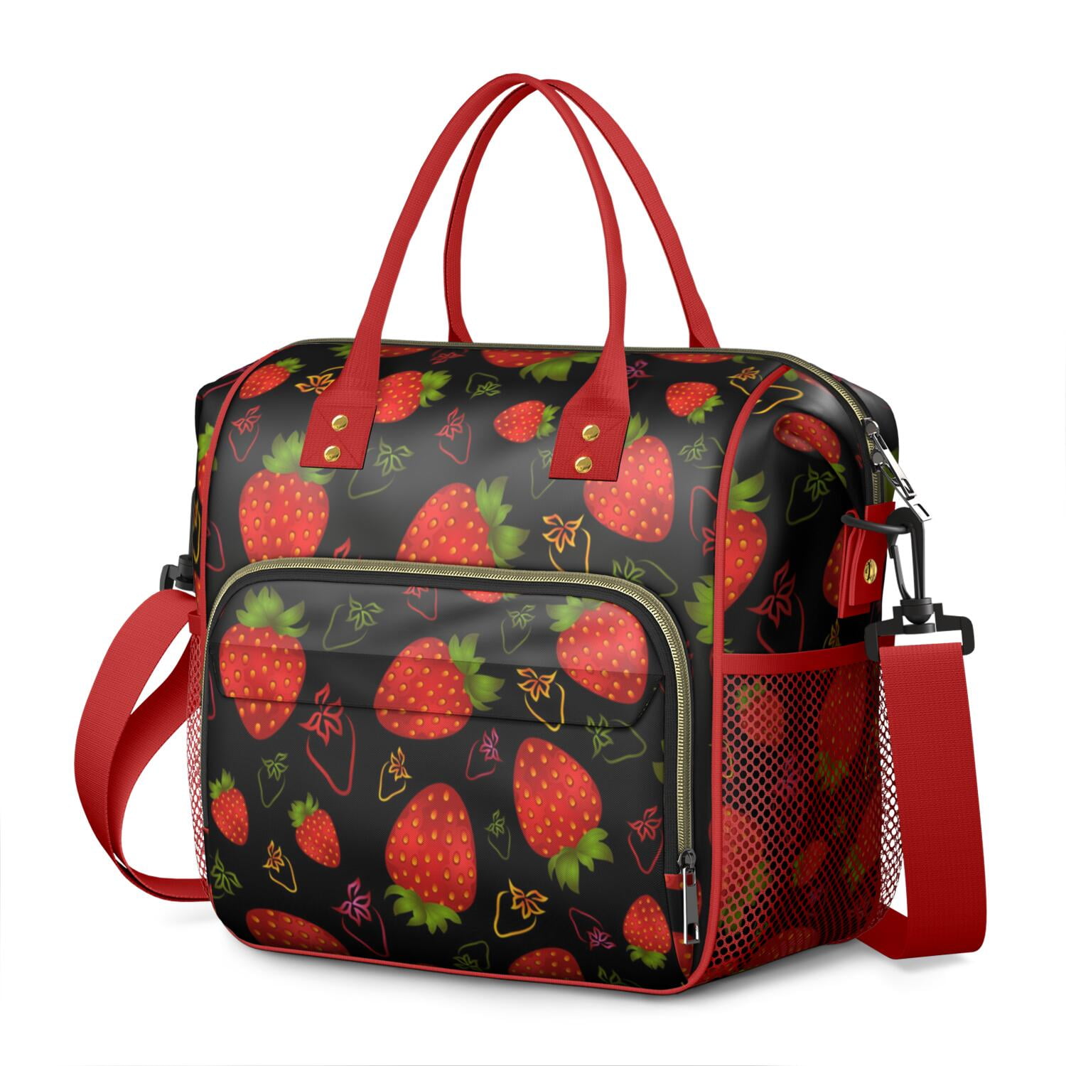 Vintage Polka Dot Lunch Bag – Dual Compartment Insulated Lunch Box with ...