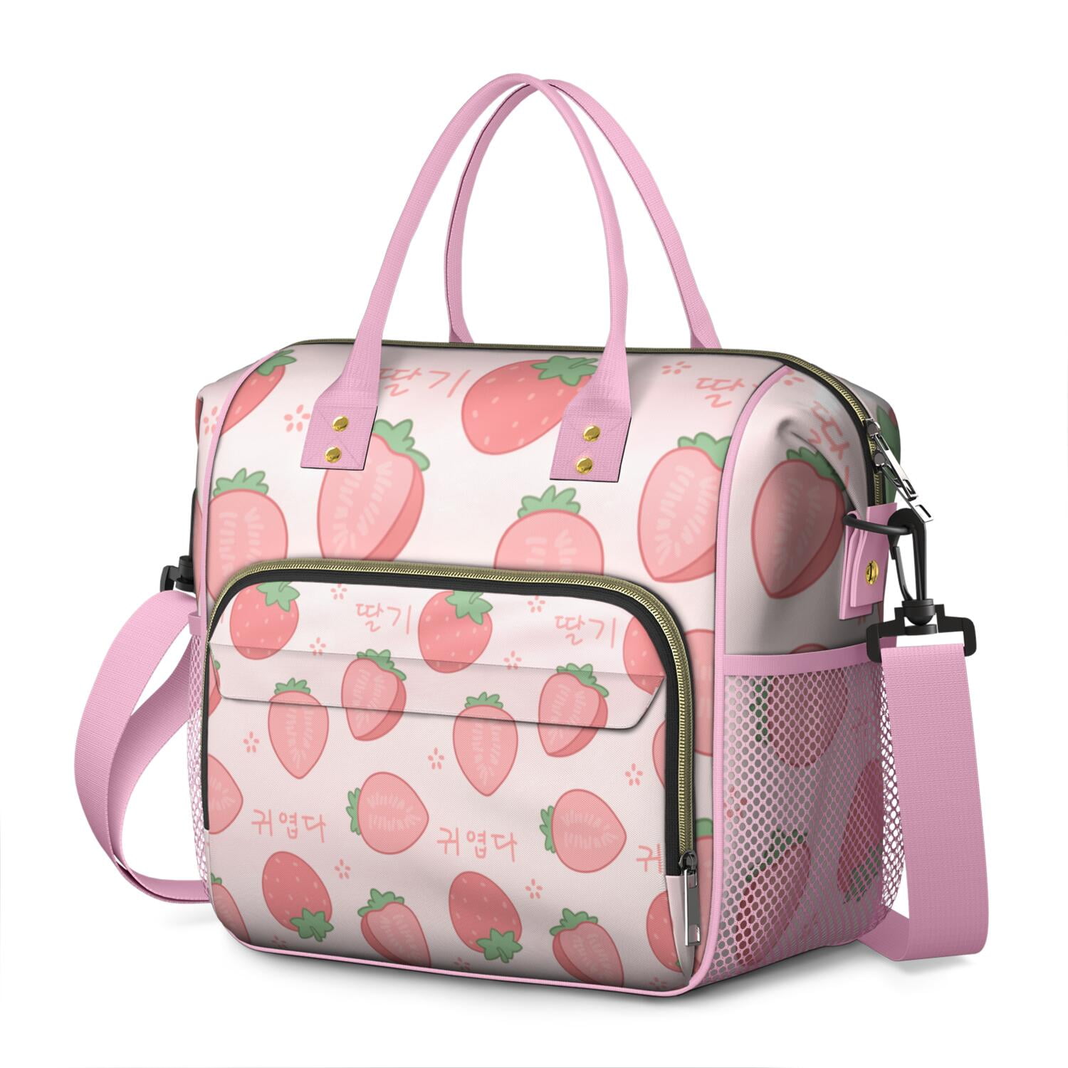 Vintage Polka Dot Lunch Bag – Dual Compartment Insulated Lunch Box with ...