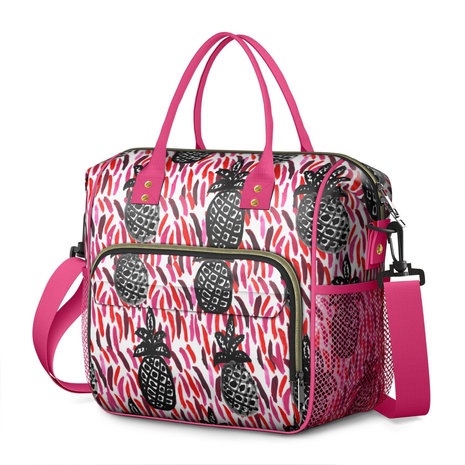 Vintage Polka Dot Lunch Bag – Dual Compartment Insulated Lunch Box with ...