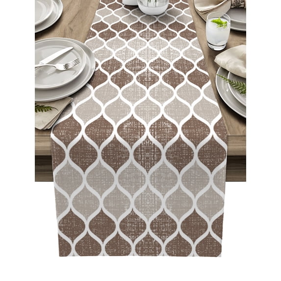 Vintage Pomegranate Geometric Pattern Table Runner ration Home r Dinner ...