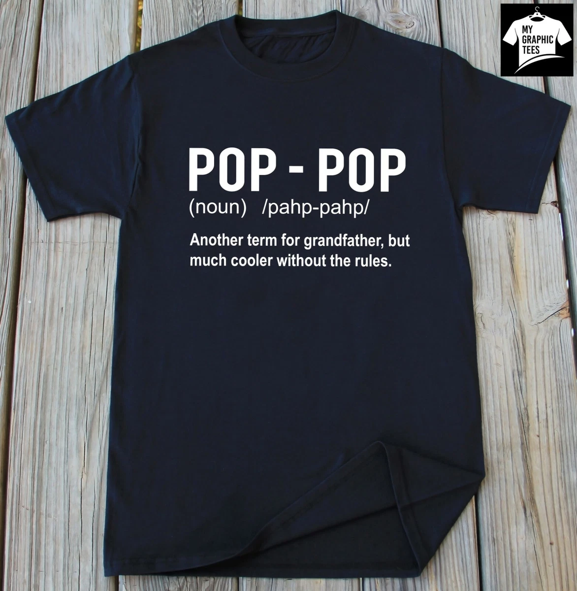 Vintage Pop Pop Definition T-Shirt Funny Grandpa Poppy Grandfather Papa ...