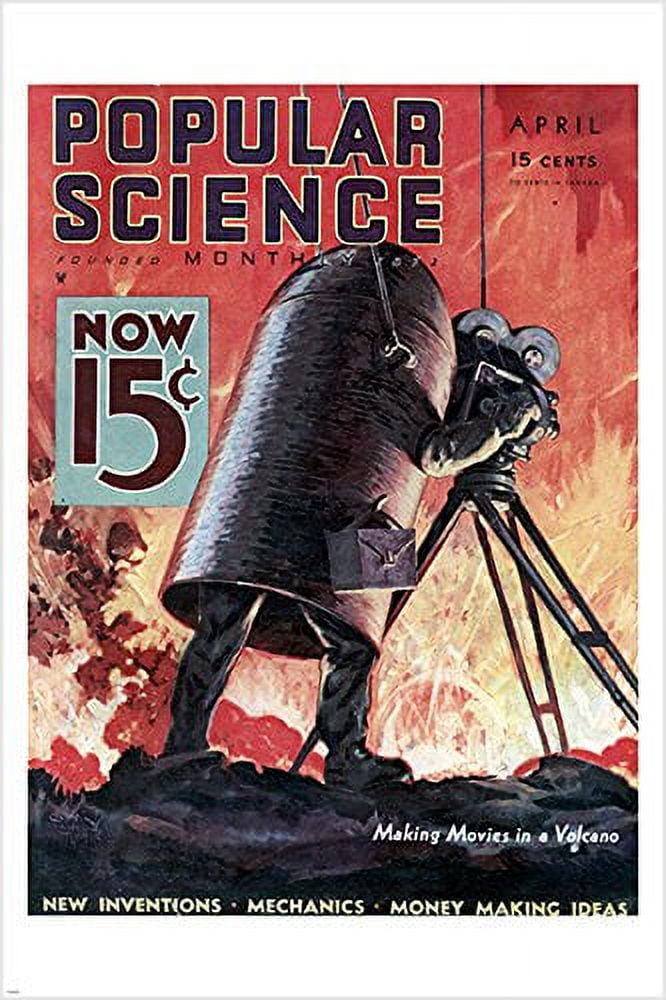 Vintage Popular Science Magazine Cover Poster Collectors Educational ...