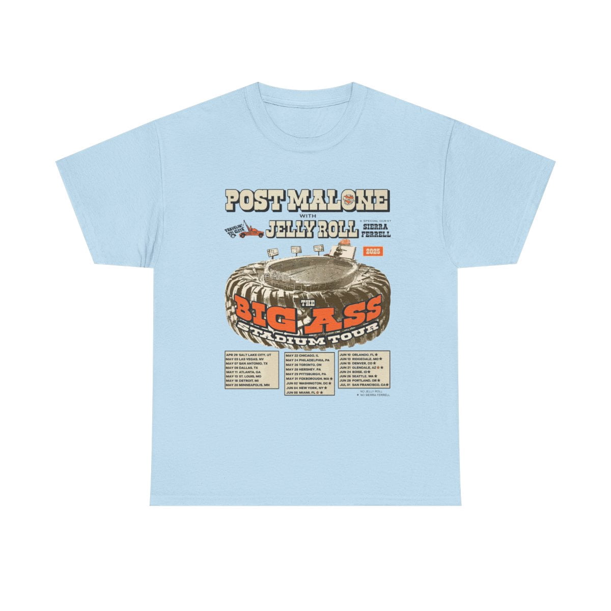 Vintage Post Malone Shirt The Big Ass Stadium Tour 2025 Tour T-shirt ...