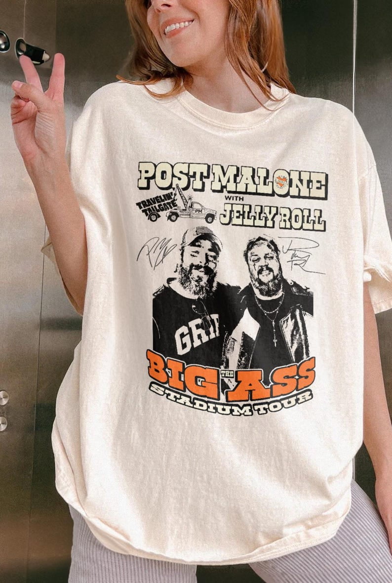 Vintage Post Malone Tour Shirt, Big Ass Stadium Tour, Comfort colors ...