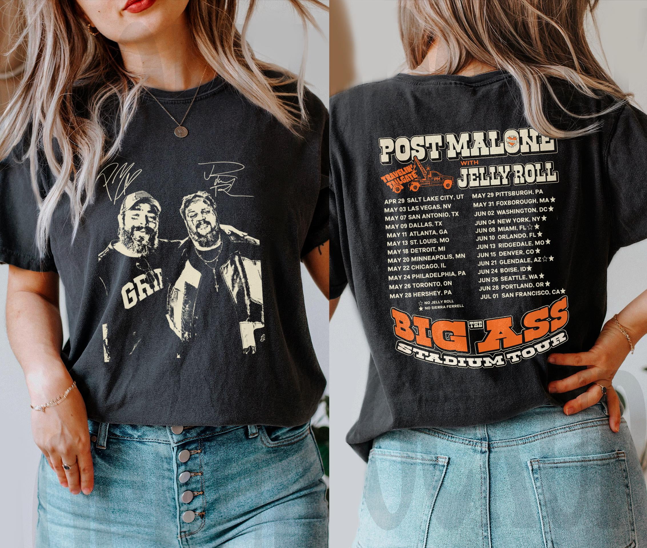 Vintage Post Malone Tour Shirt, Big Ass Stadium Tour, Posty 2025 Tour ...