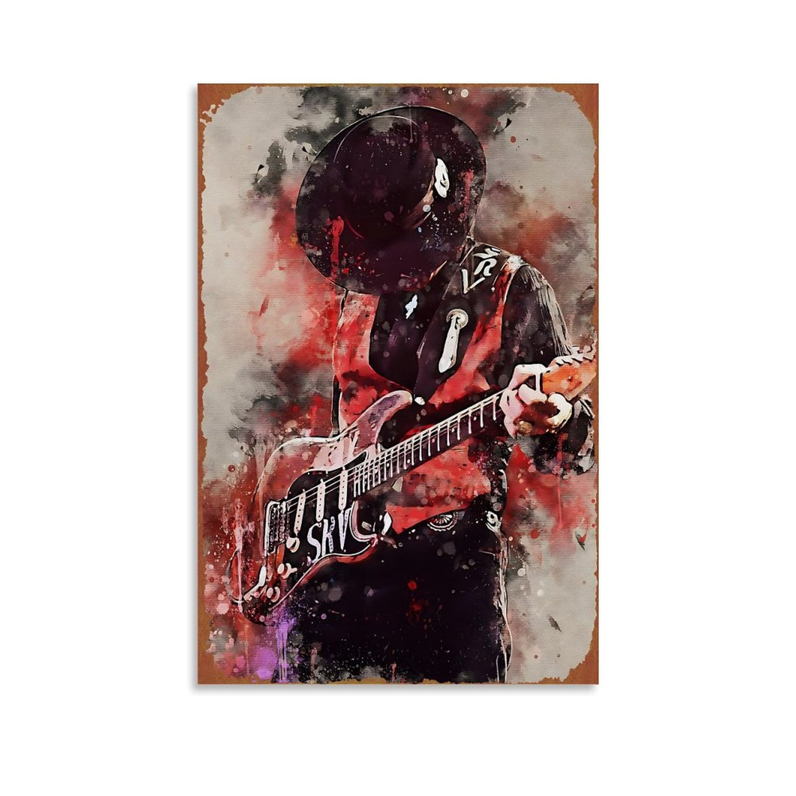 Vintage Poster Artist Stevie Ray Vaughan Plaque Poster Picture Print ...