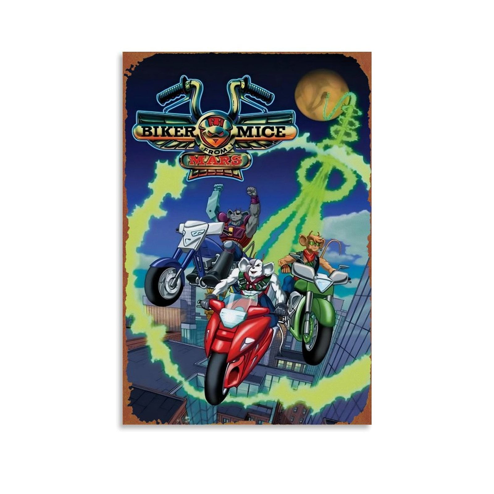 Vintage Poster Biker Mice from Mars Tin Poster Picture Print Wall Art ...