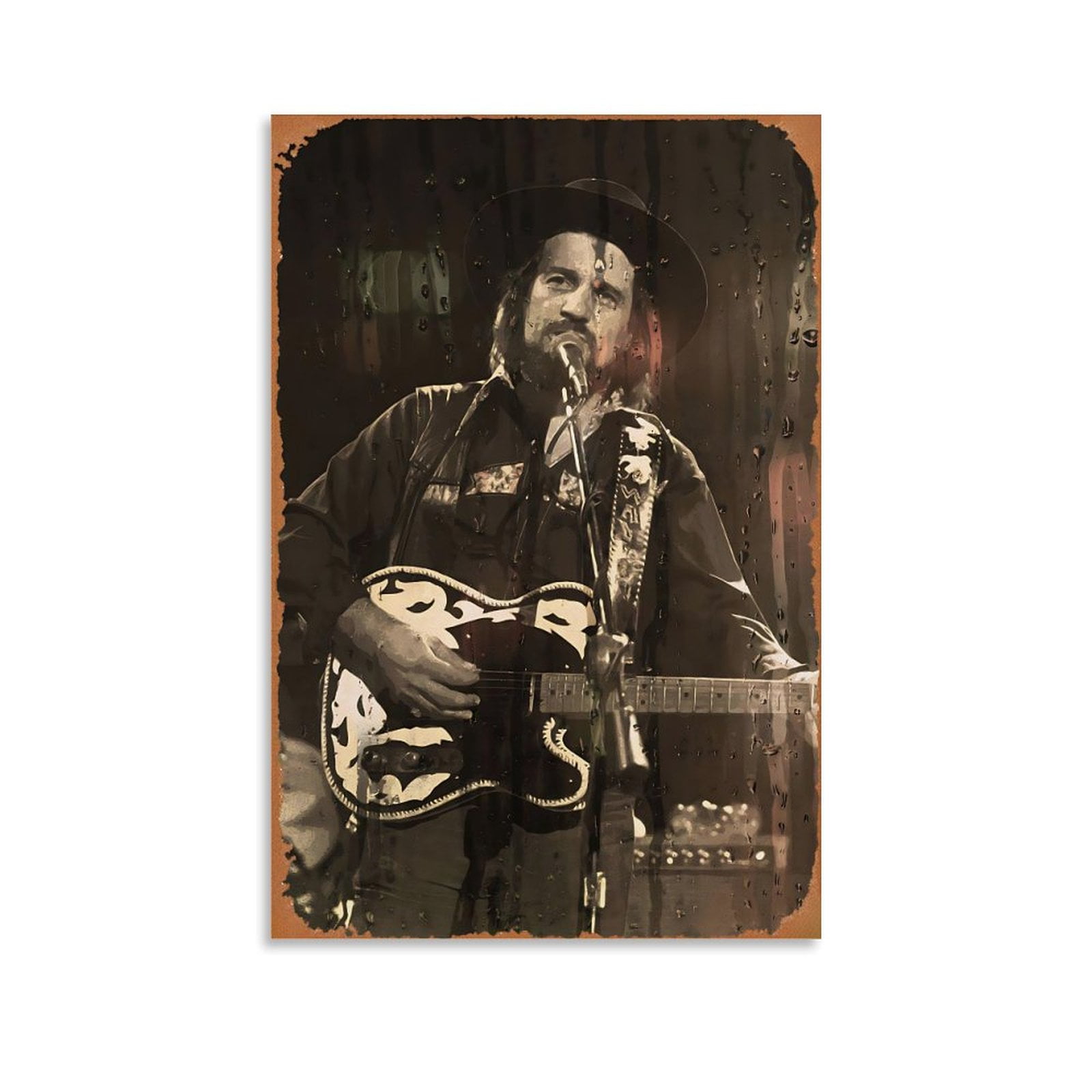 Vintage Poster Country Music Waylon Jennings Metal Tin Sign Picture ...