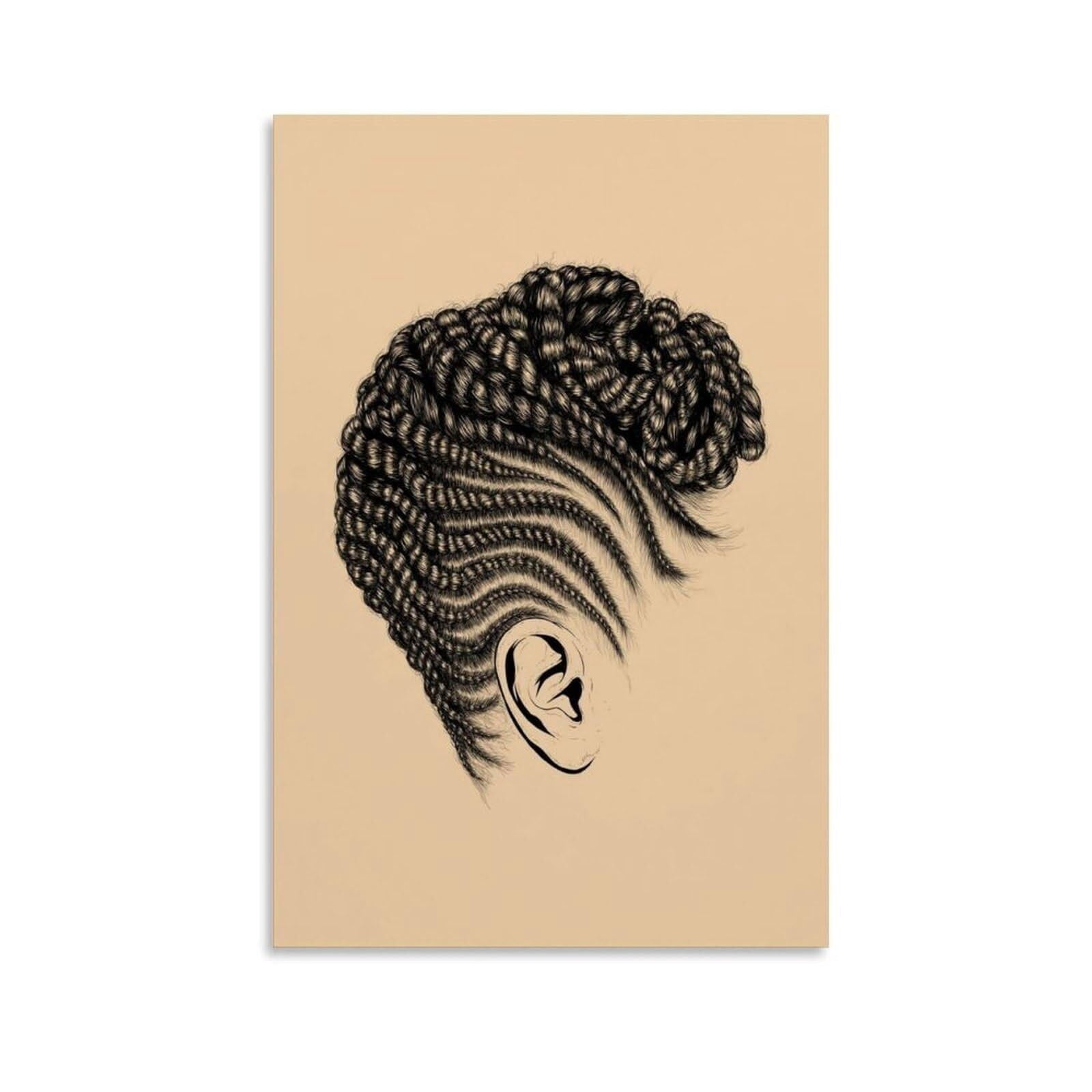 Vintage Poster Hair Salon Poster African Braids Black Hair Dreadlocks ...