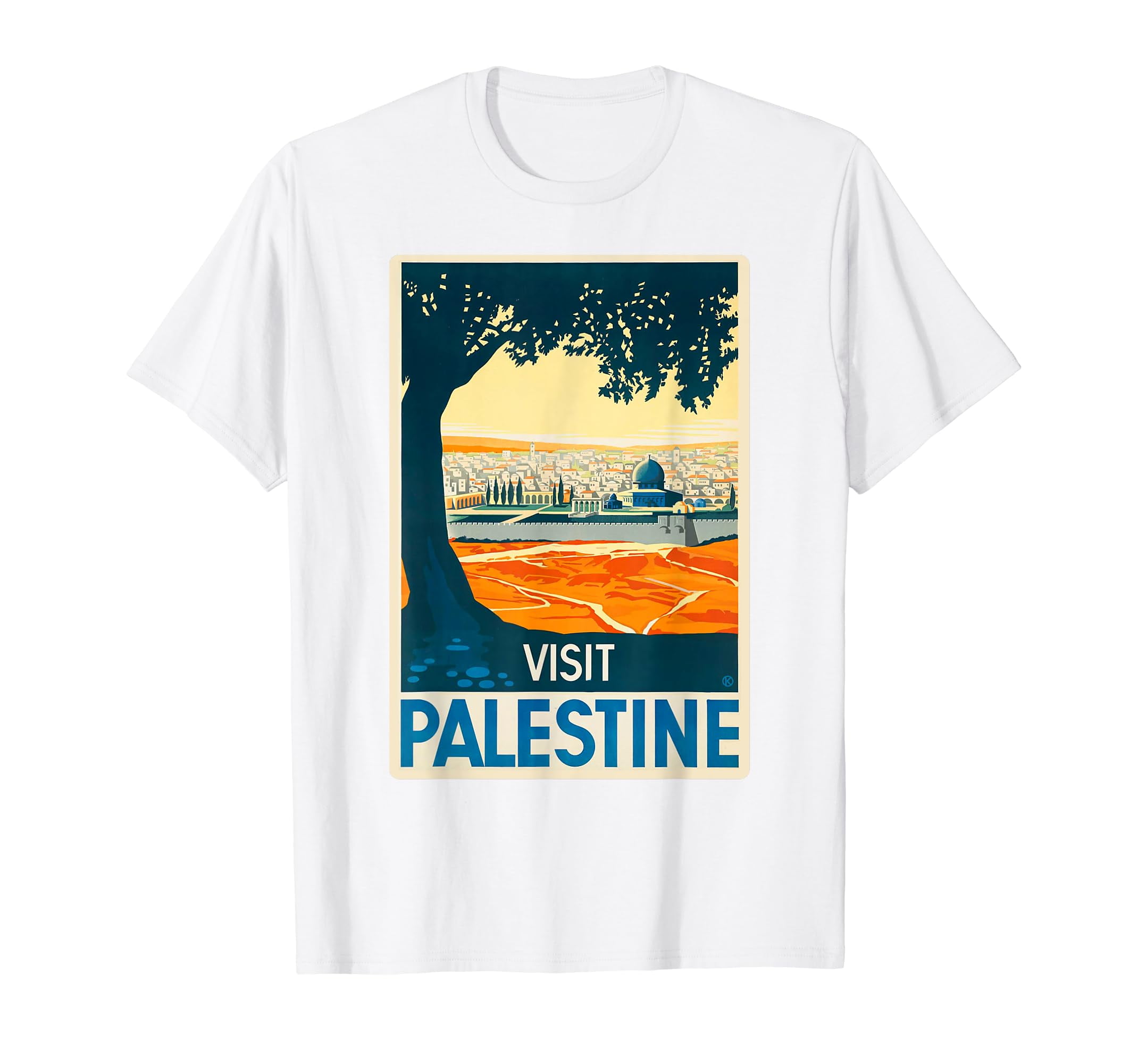 Vintage Poster Middle East T Shirt Art-Visit Palestine T-Shirt ...