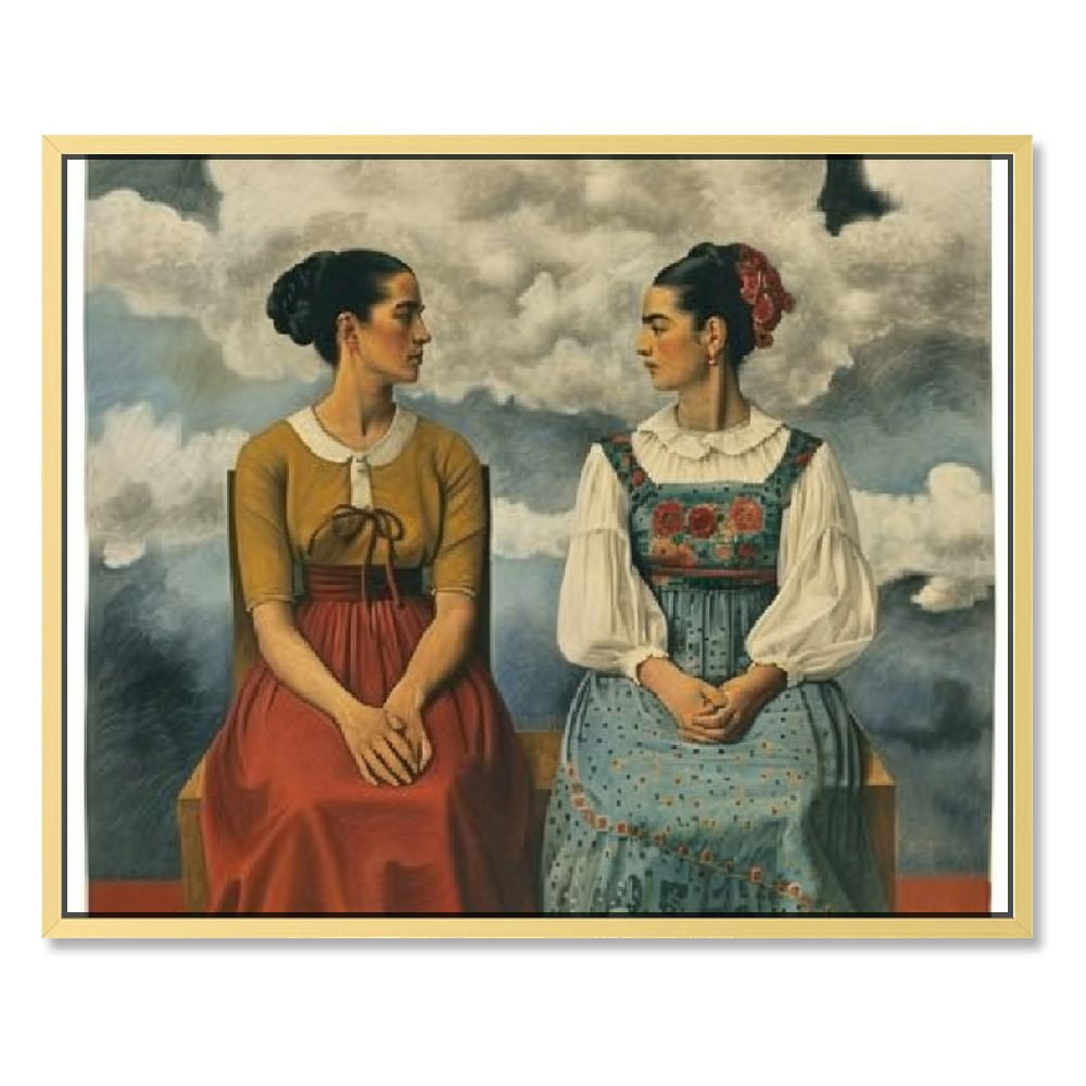 Vintage Poster - Retro The Two s Print - Magic Realism Art - Mexican ...