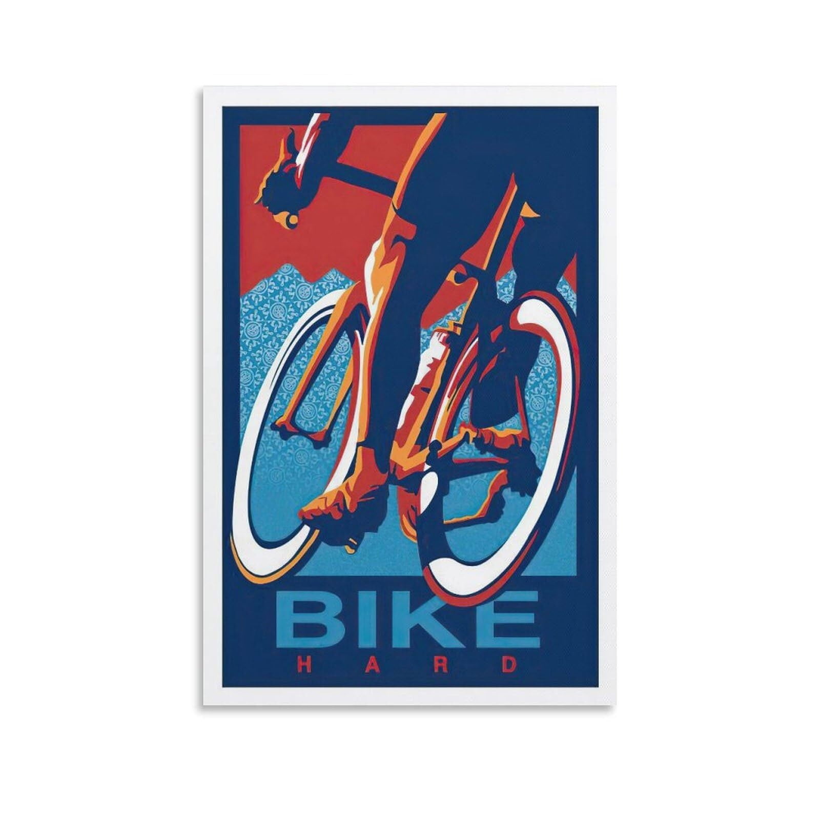 Vintage Poster, Road Bike Art Illustration Decorative Poster. Canvas ...