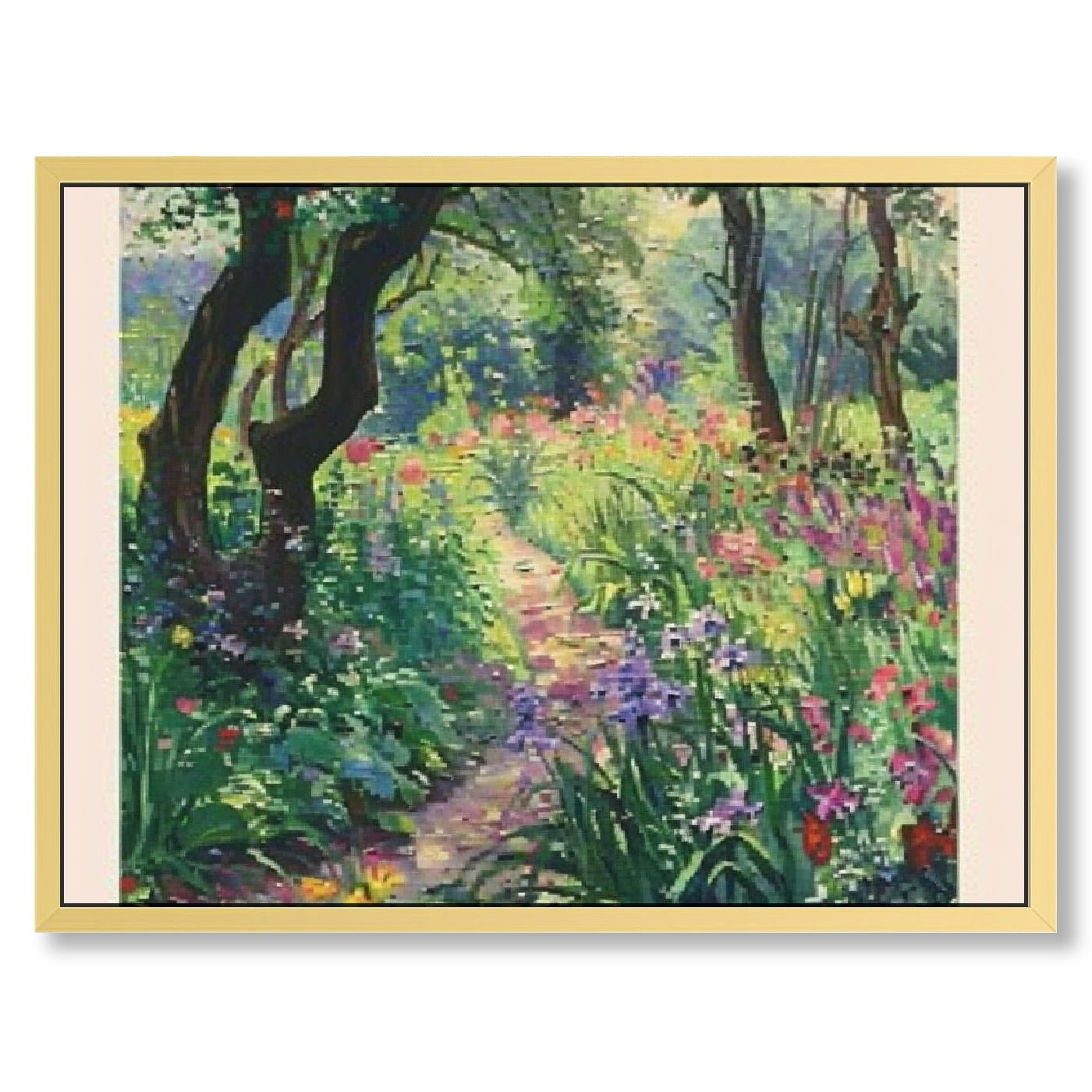 Vintage Poster - Watercolor Print - The Artist's Garden At Giverny, Abstract, Colorful ...