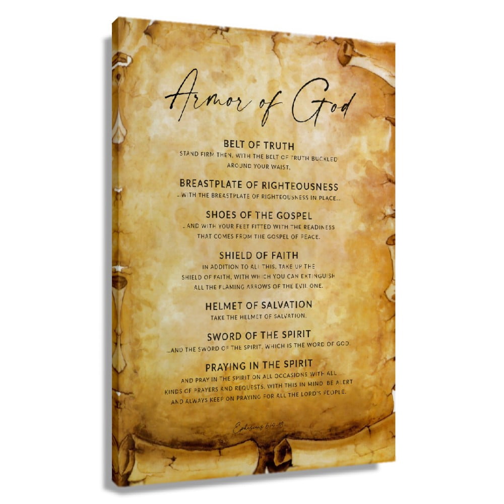 Vintage Posters Armor of God Wall Art Bible Verse Poster For Room ...