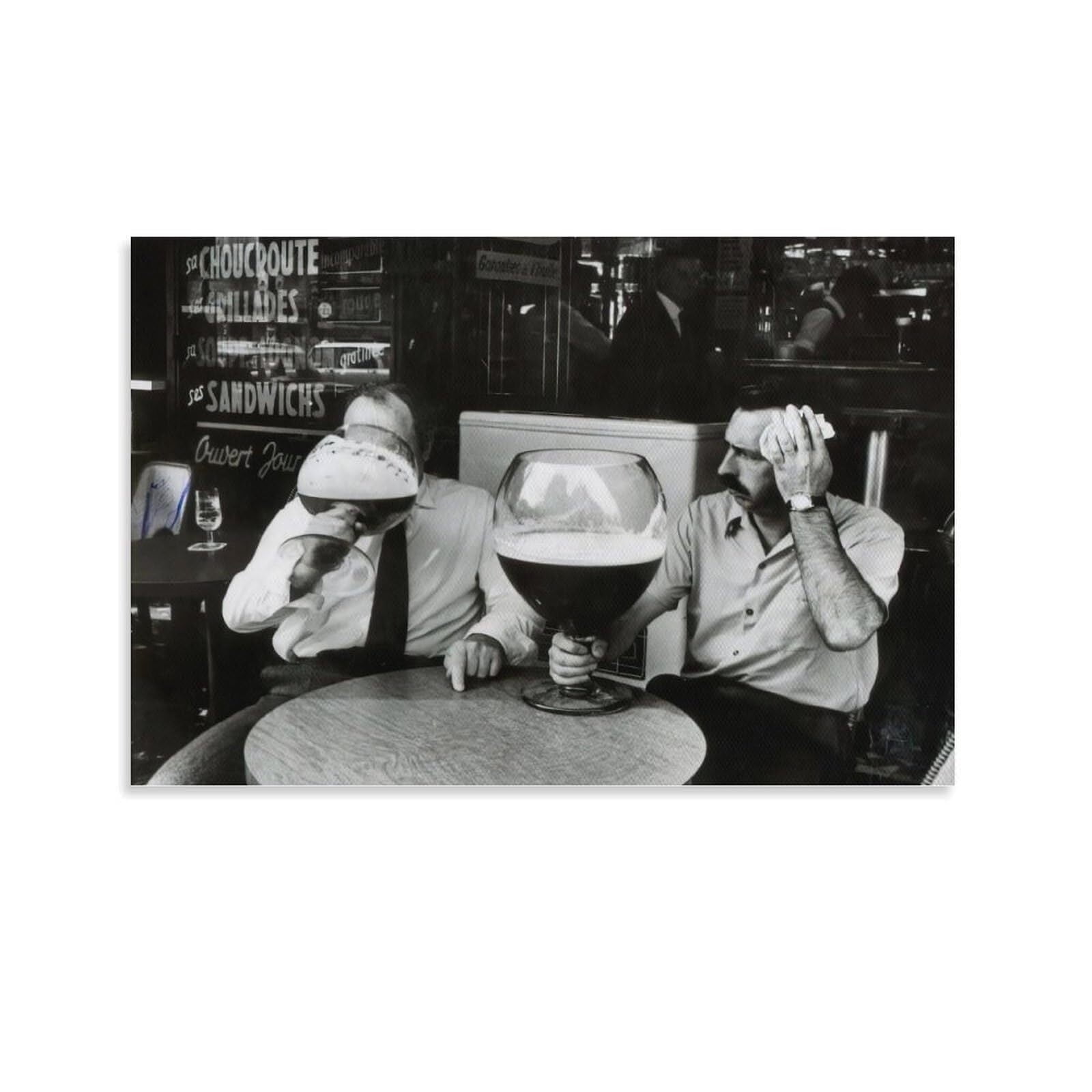 Vintage Posters Funny Beer Posters Happy Hour Men Drinking from Huge ...