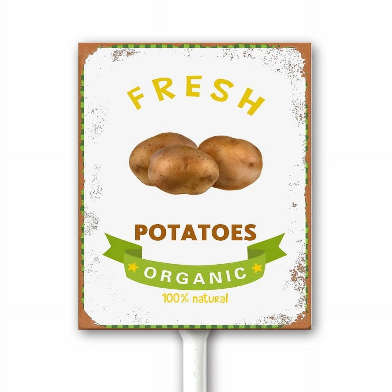 Vintage Potatoes Vegetable Garden Signs Metal Yard Sign With Stake ...