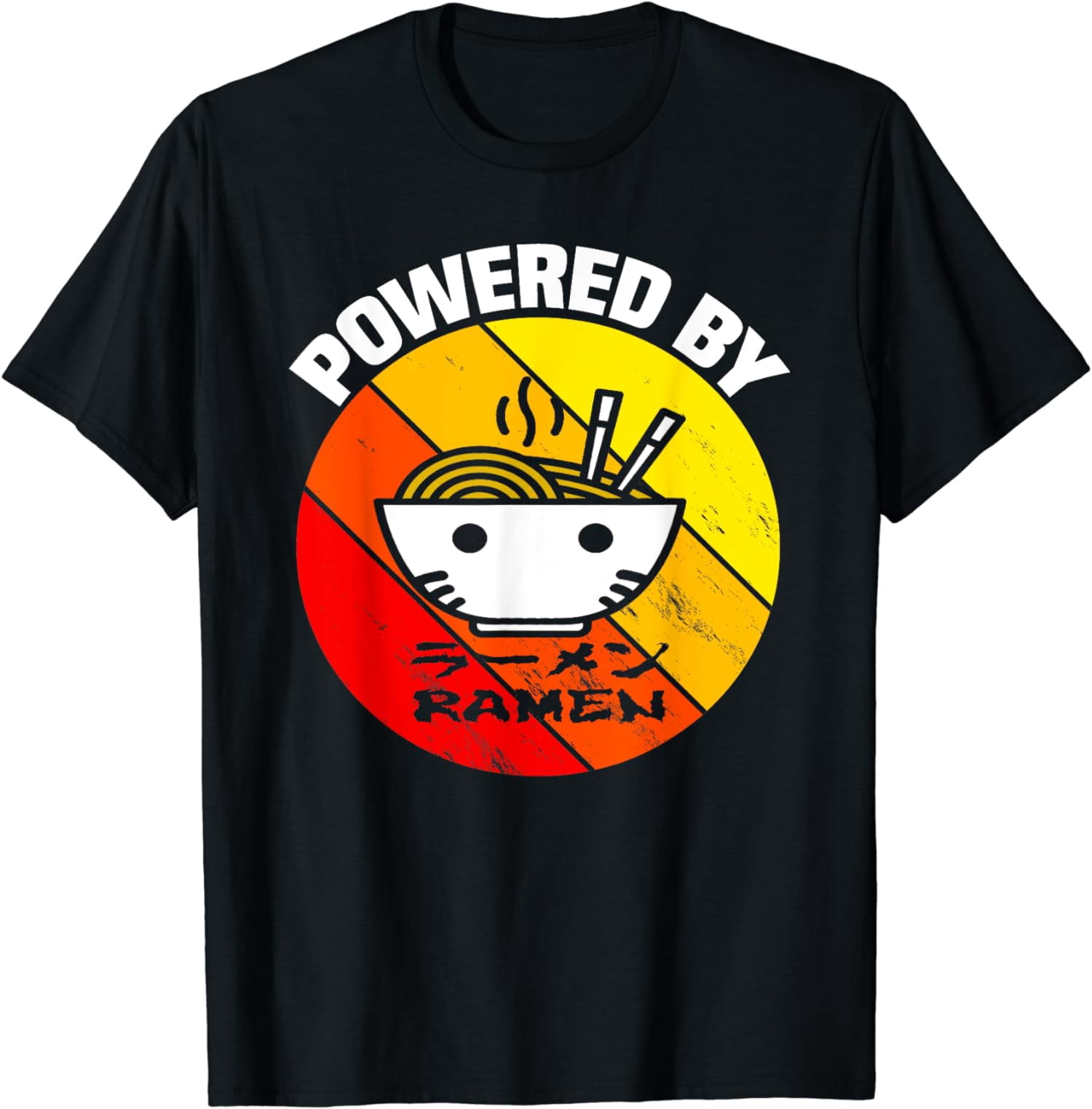 Vintage Powered By Ramen - Ramen Noodle Soup T-Shirt - Walmart.com