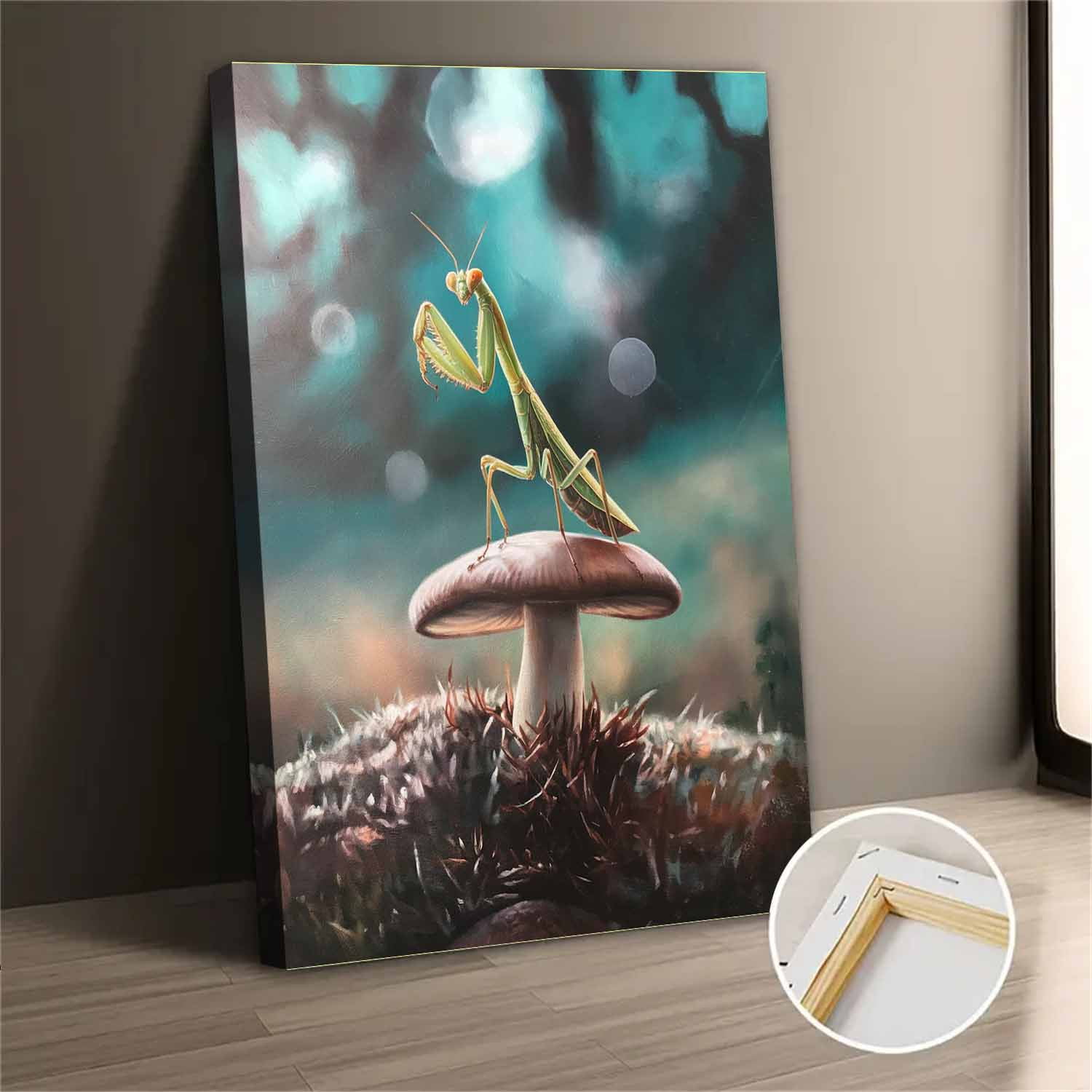 Vintage Praying Mantis Canvas Wall Art Abstract Modern Aesthetic Home ...