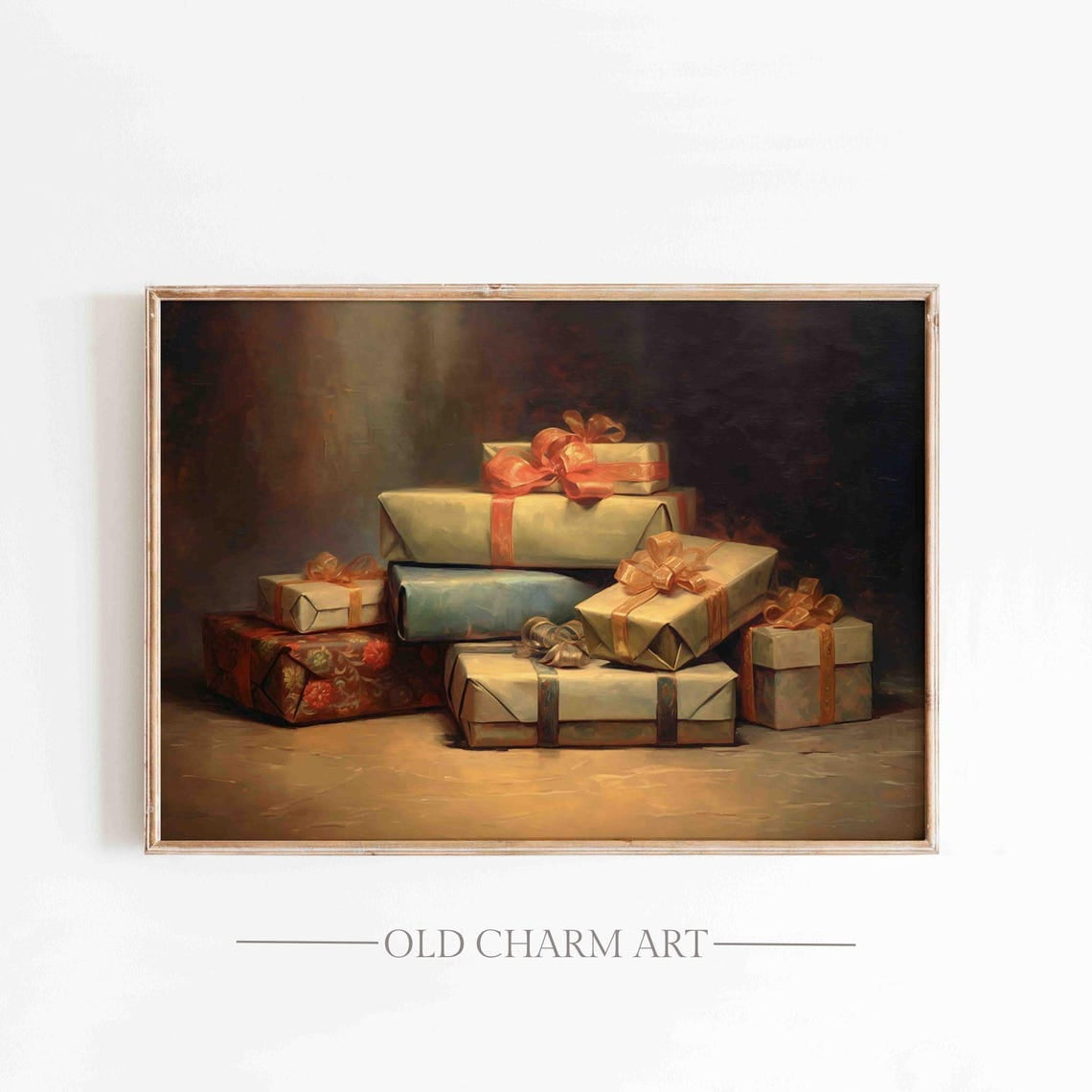 Vintage Presents : Winter Still Life Art, Unframed Poster Size 24x36 ...