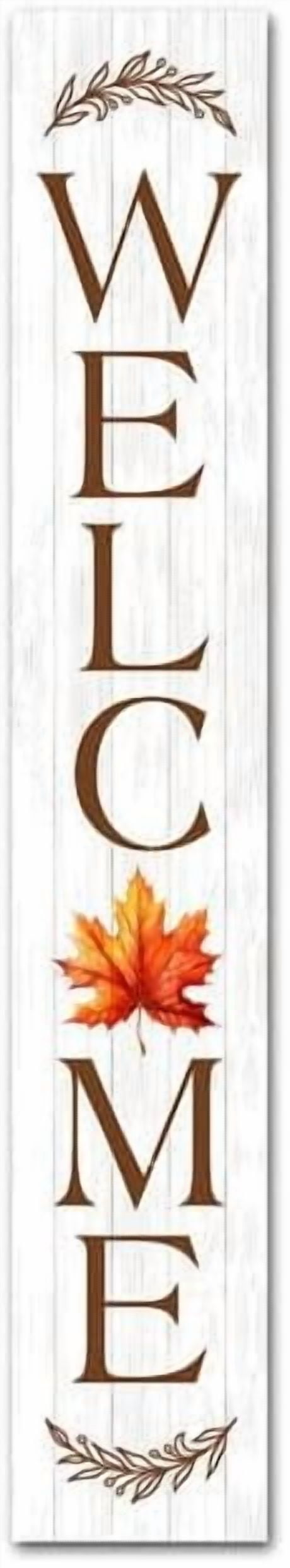 Vintage Primitiv Funny Welcome Vertical Signs Hanging Rustic Wooden ...