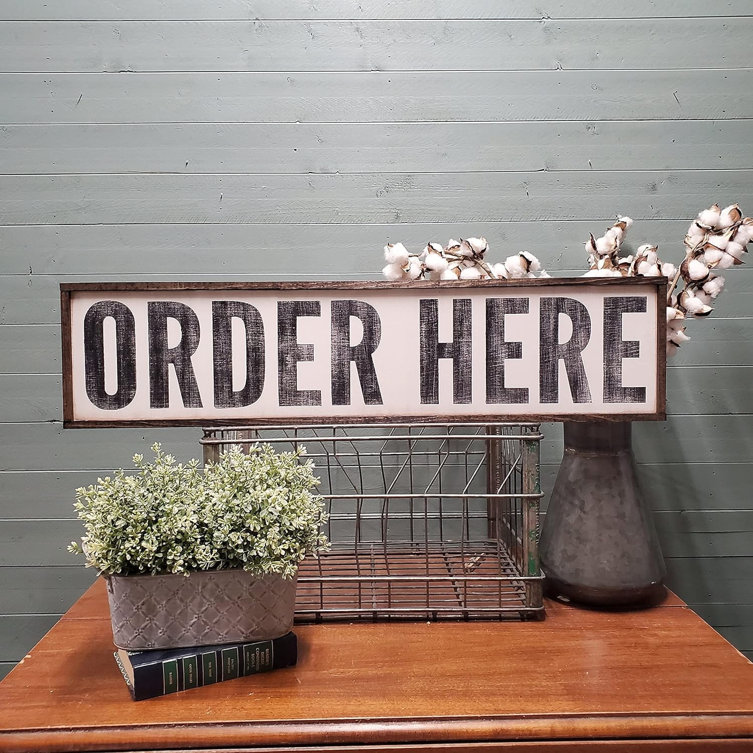 Vintage Primitive Restaurant Sign, Cafe Signs, Order Here Sign, Pick Up ...