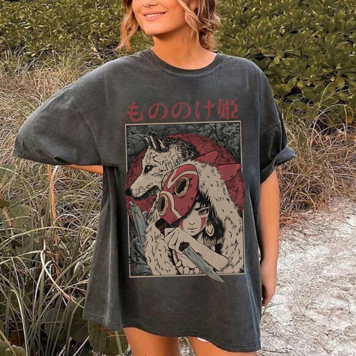 Vintage Princess Mononoke Washed Acid Sweatshirt, Mononoke Y2K T Shirt ...
