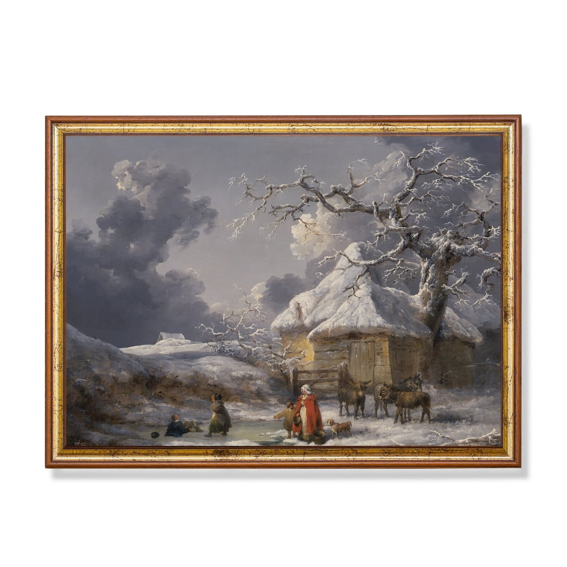 Vintage Print Posters Winter Landscape Snow Antique Art Print Poster ...