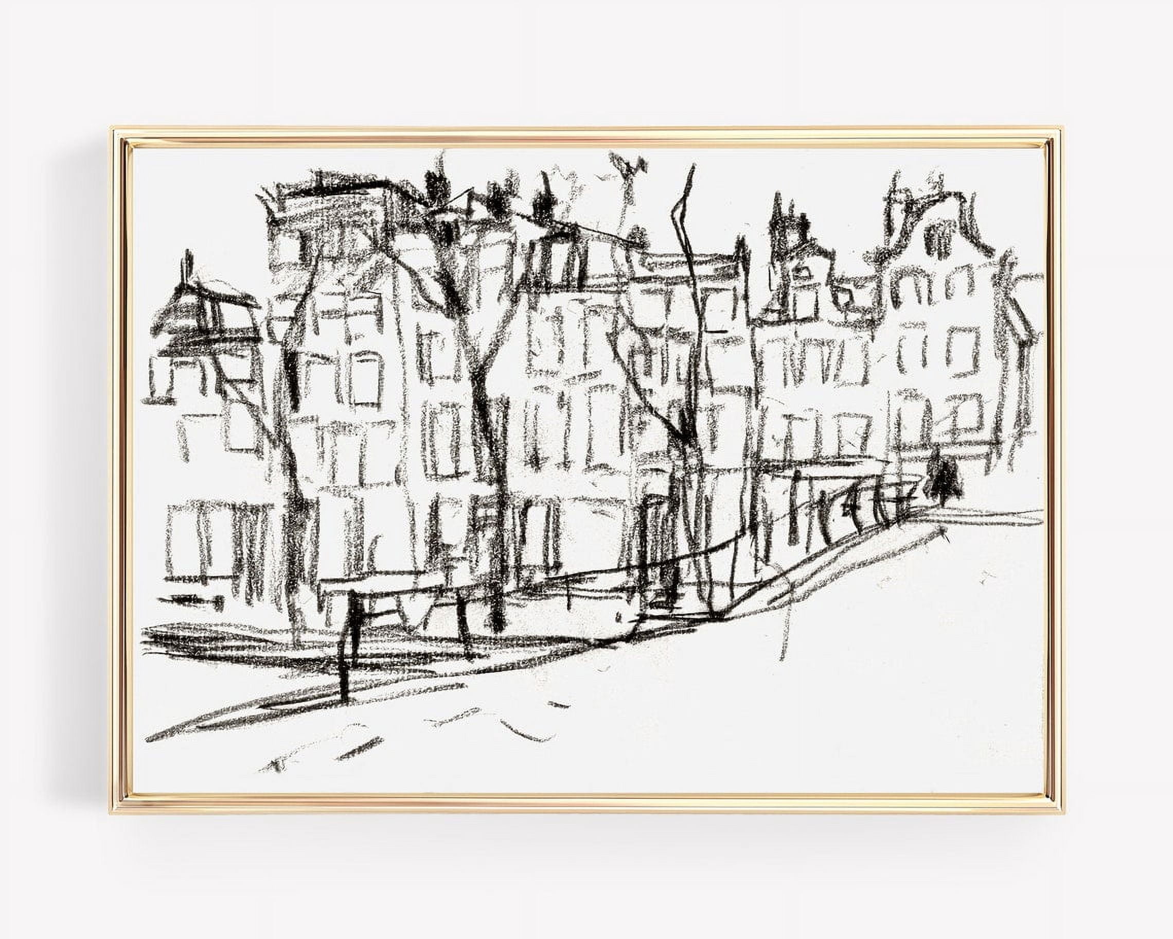 Vintage Printable Art Vintage Architecture Sketch Art Abstract Line ...