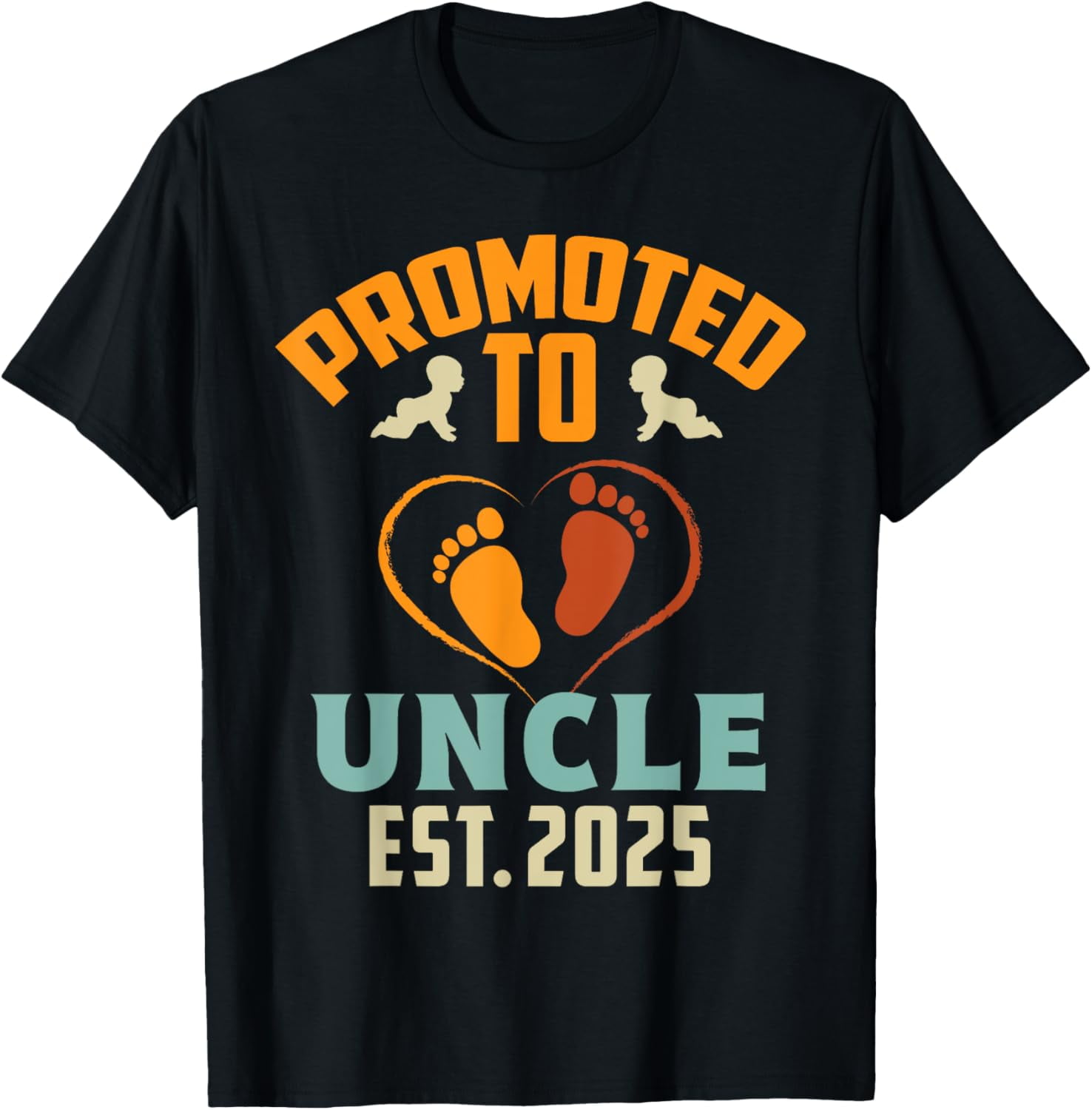 Vintage Promoted to Uncle Est. 2025 Soon to Be Uncle 2025 T-Shirt ...
