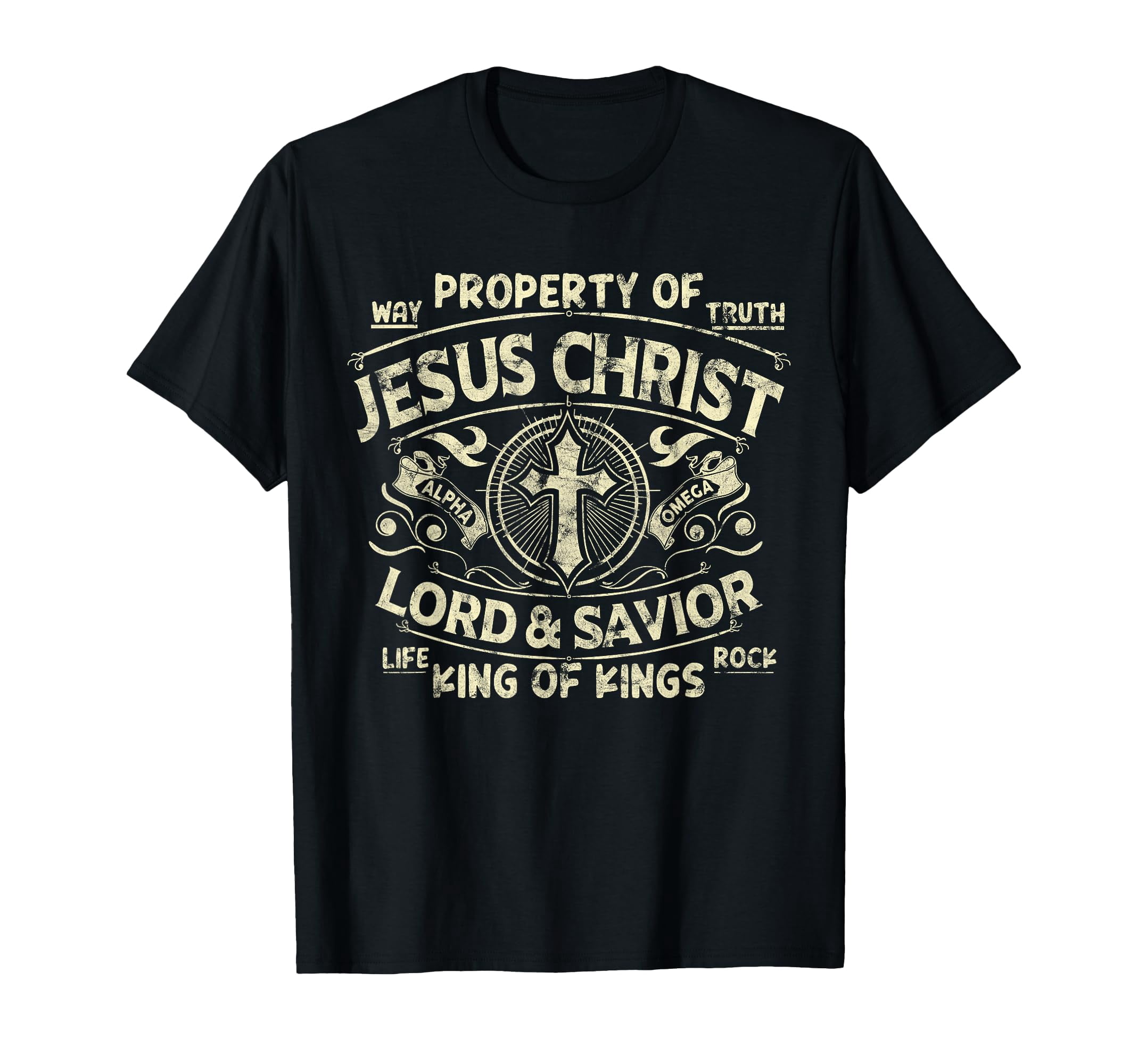 Vintage Property of Jesus Christ Lord and Savior T-Shirt for Faith and ...