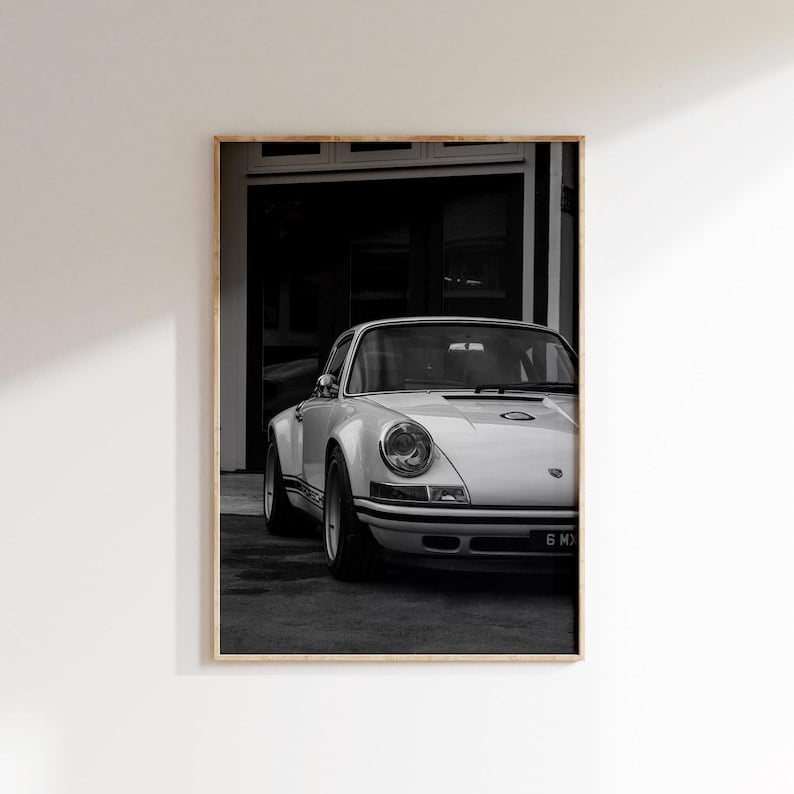 Vintage Prsch 911 Poster,German Sport Car Print, Iconic Retro Car ...