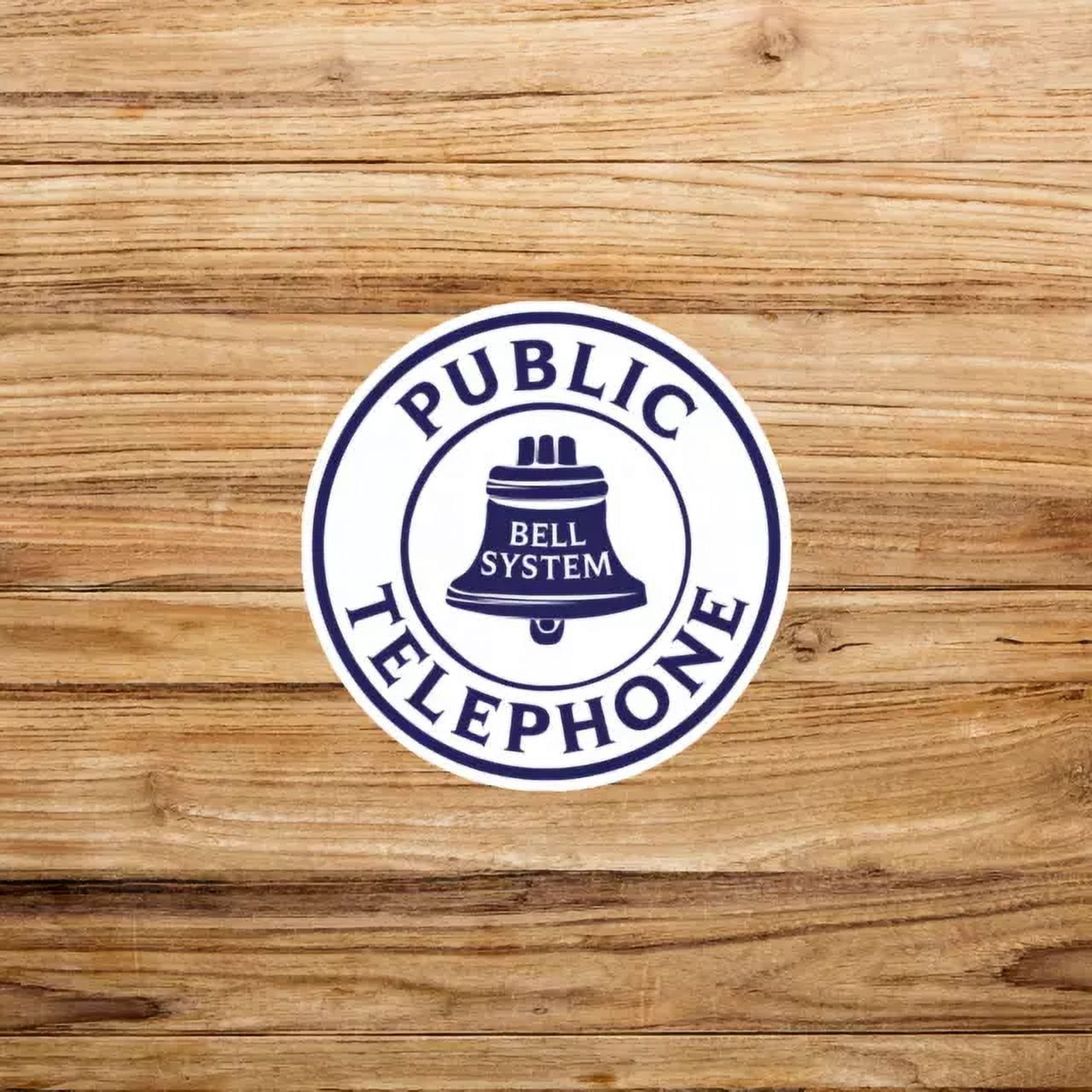 Vintage Public Telephone Bell System Logo Sticker - Retro Telecom ...