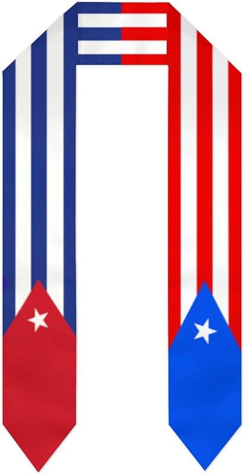 Vintage Puerto Rico Cuba Cuban Flag Graduation Stole Scarf Shawl Sash ...