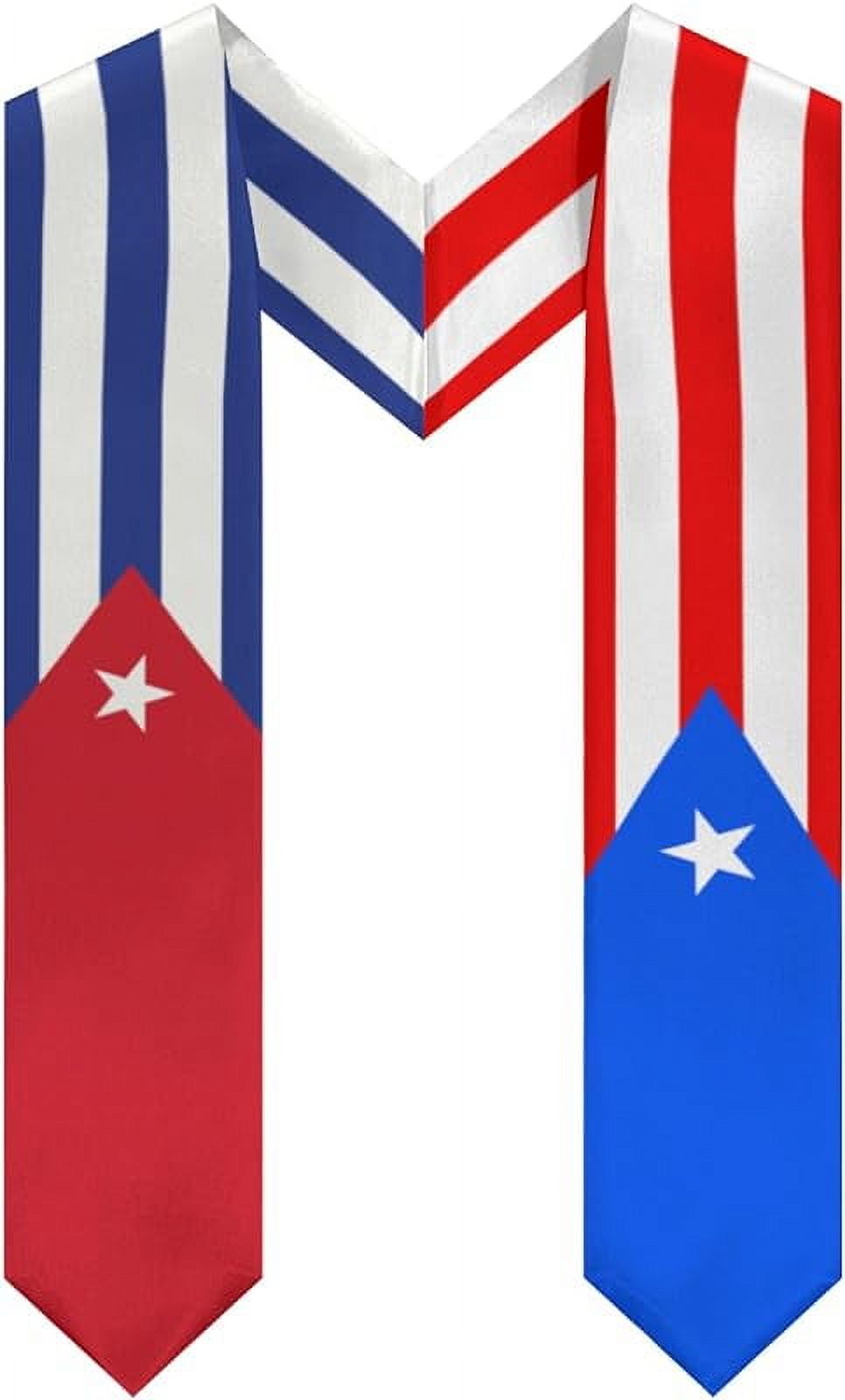 Vintage Puerto Rico Cuba Cuban Flag Graduation Stole Scarf Shawl Sash ...