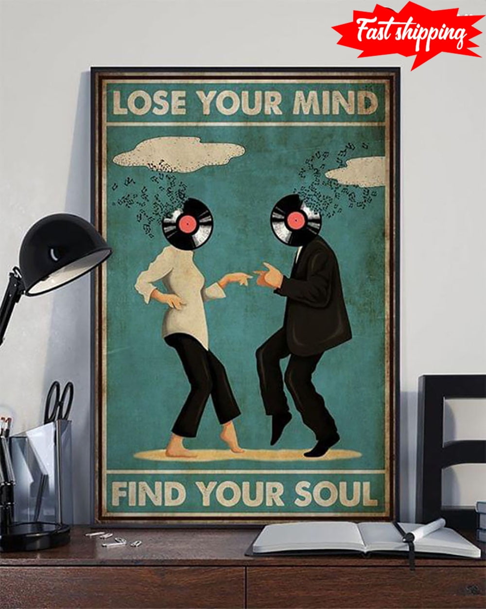Vintage Pulp Fiction DJ Lose Your Mind Find Your Soul 24 x 36 Inch ...