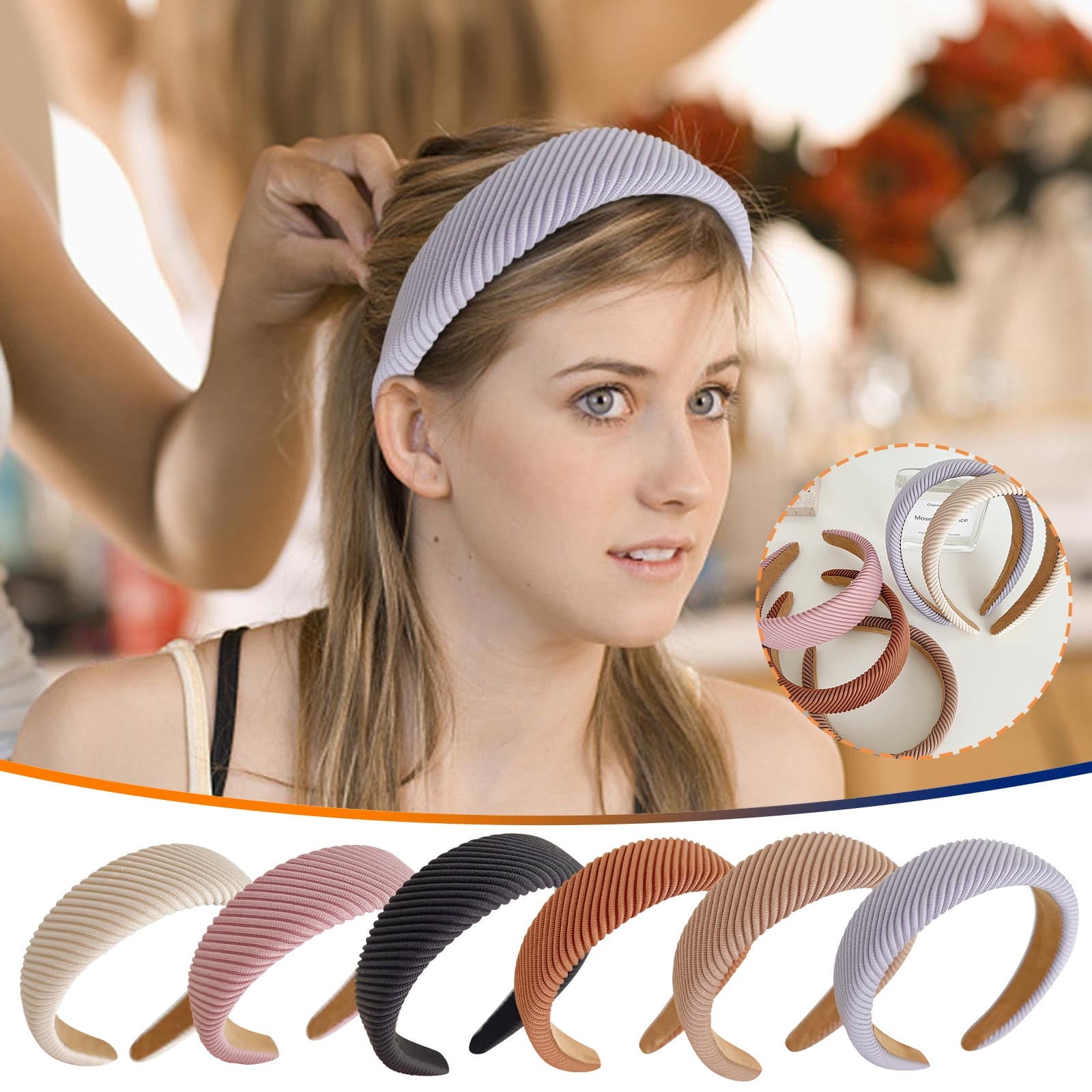 Vintage Pure Color Cloth Hair Accessories, Sponge High Skull Top ...